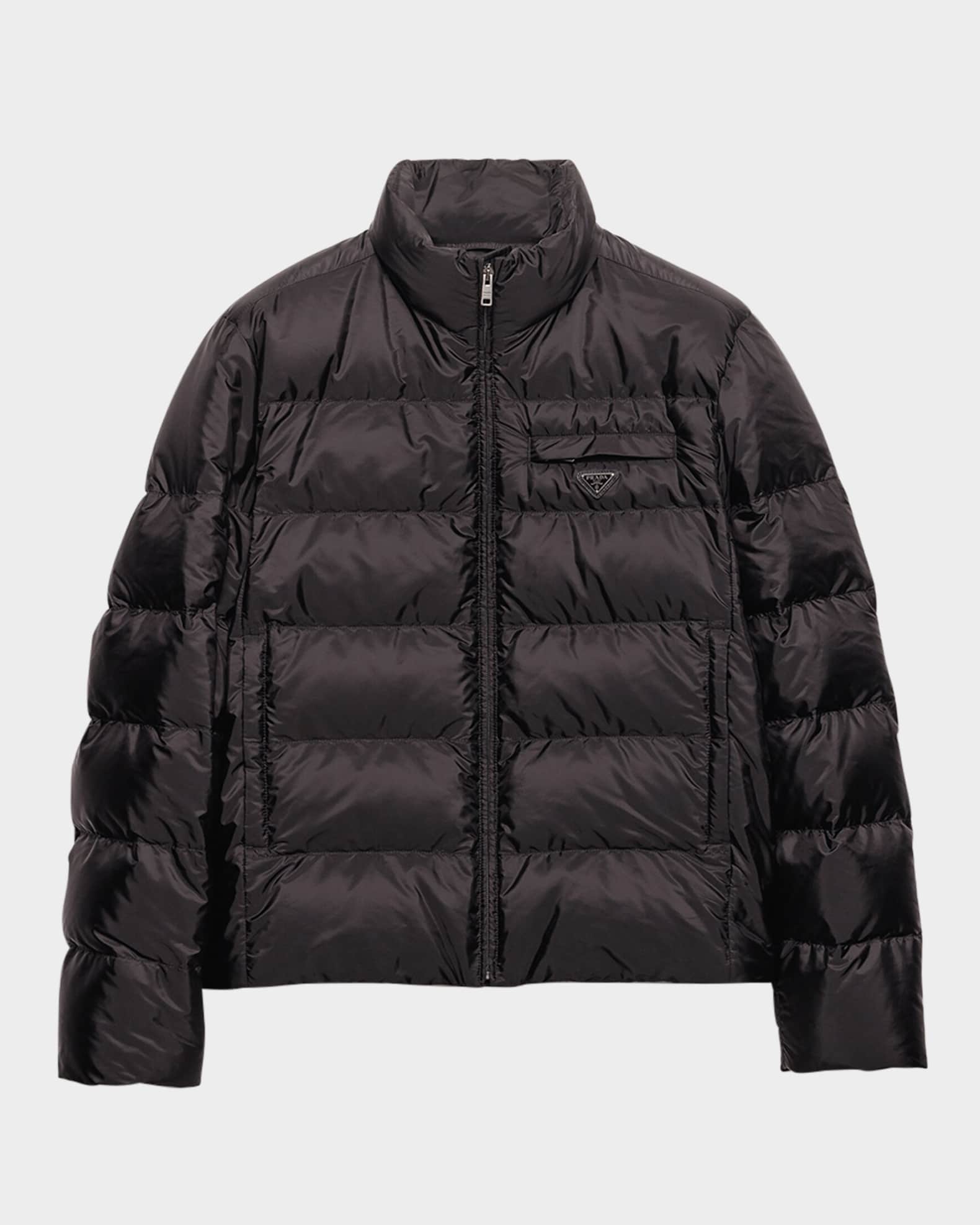 Prada Medium-Weight Re-Nylon Down Jacket | Neiman Marcus
