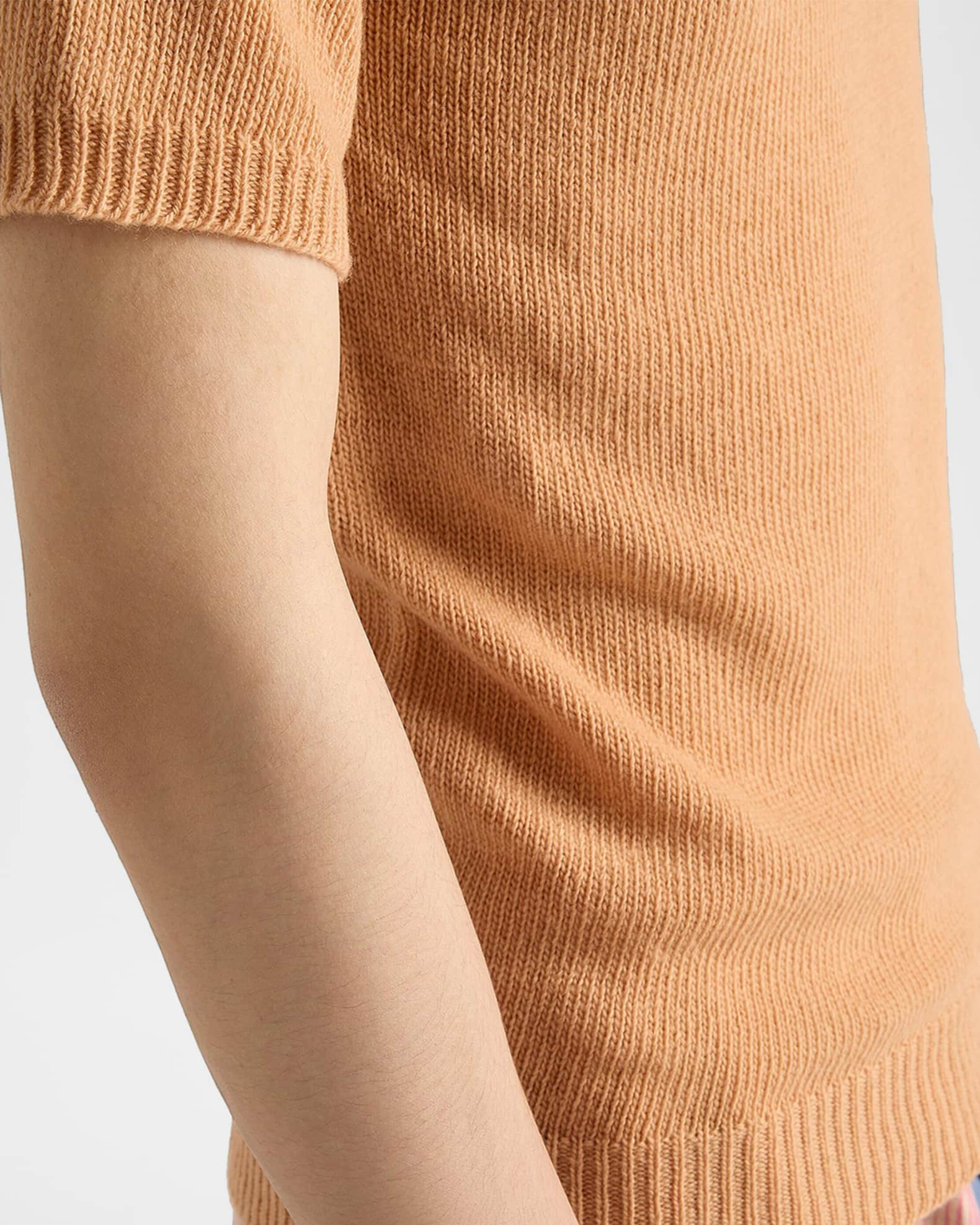 Prada Men's Short-Sleeve Wool-Cashmere Sweater | Neiman Marcus