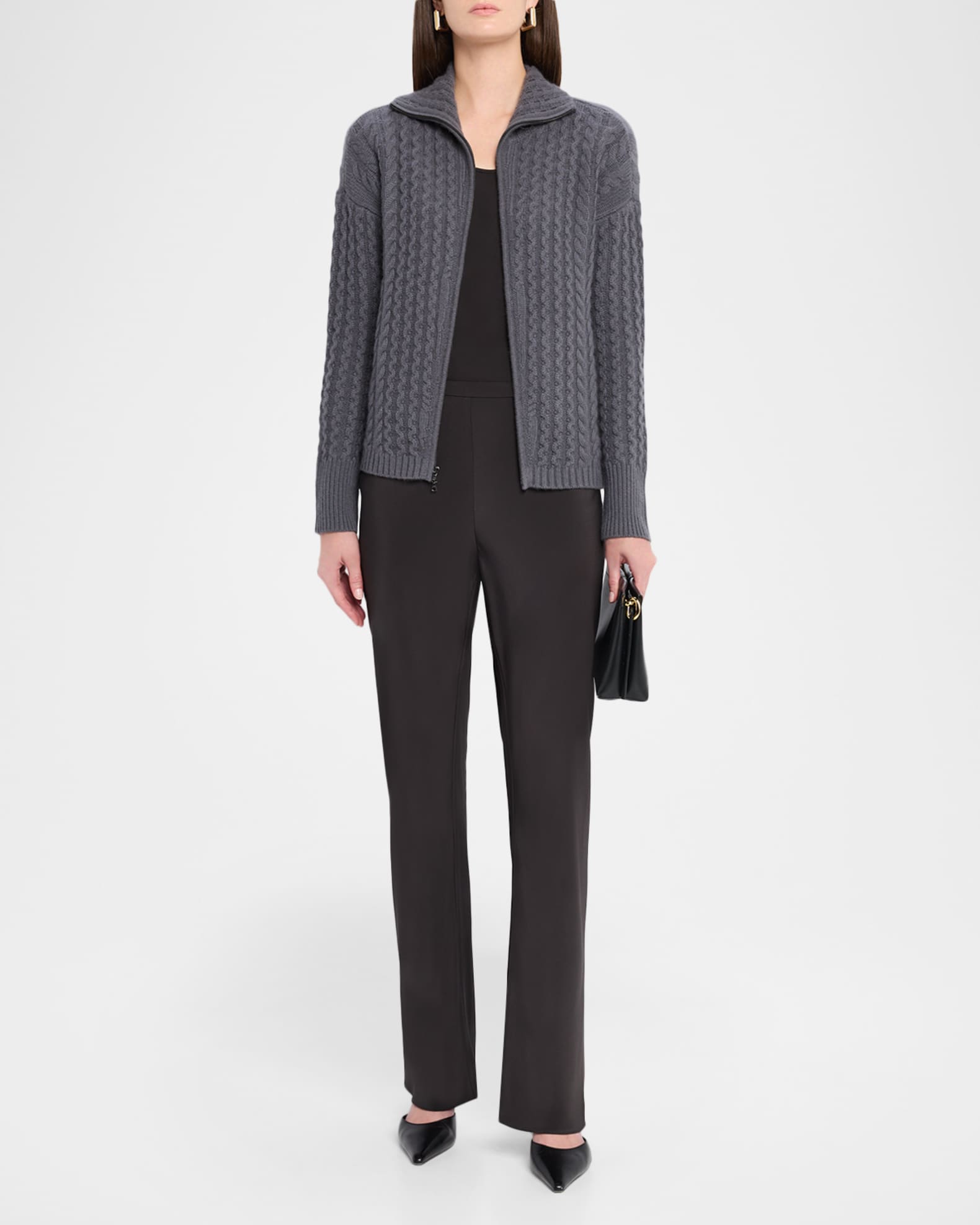 TSE Cashmere Scoop-Neck Silk Tank | Neiman Marcus