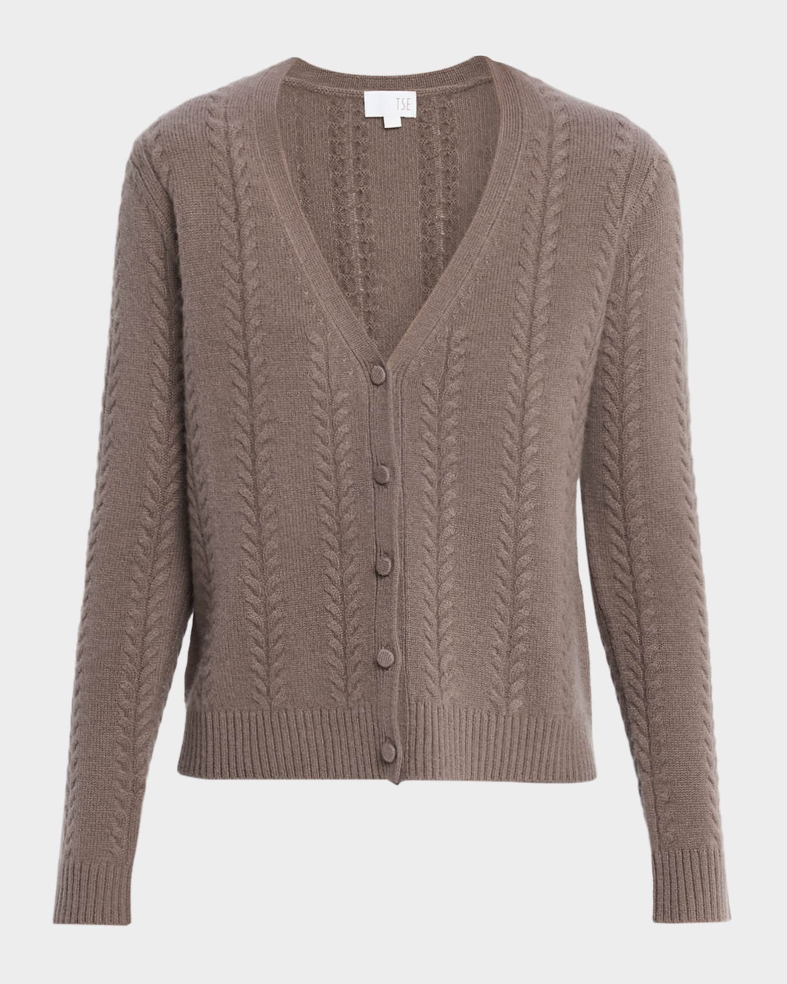 TSE Cashmere Cashmere Cable-Knit Cardigan | Neiman Marcus