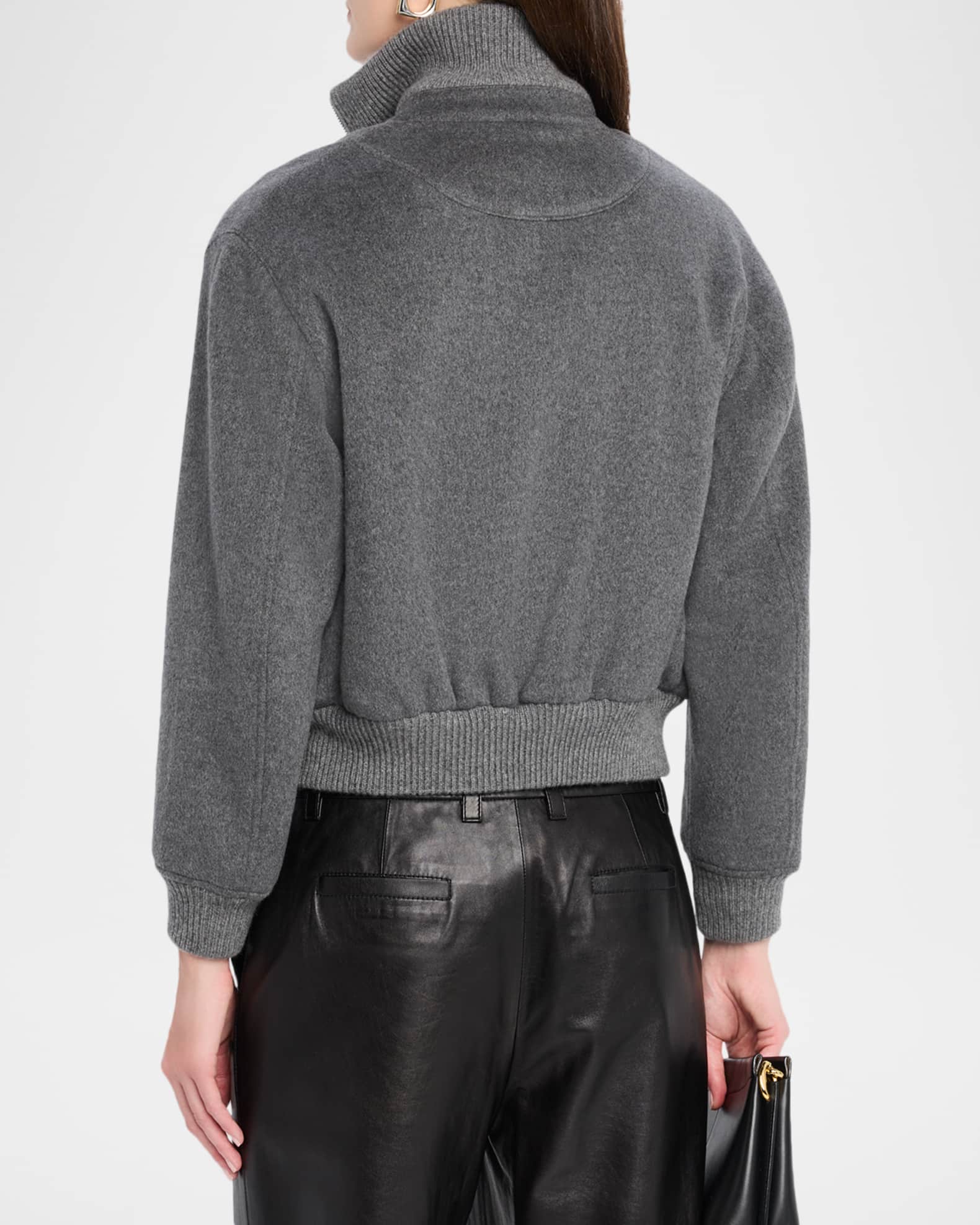 TSE Cashmere Double-Faced Cashmere Bomber Jacket | Neiman Marcus
