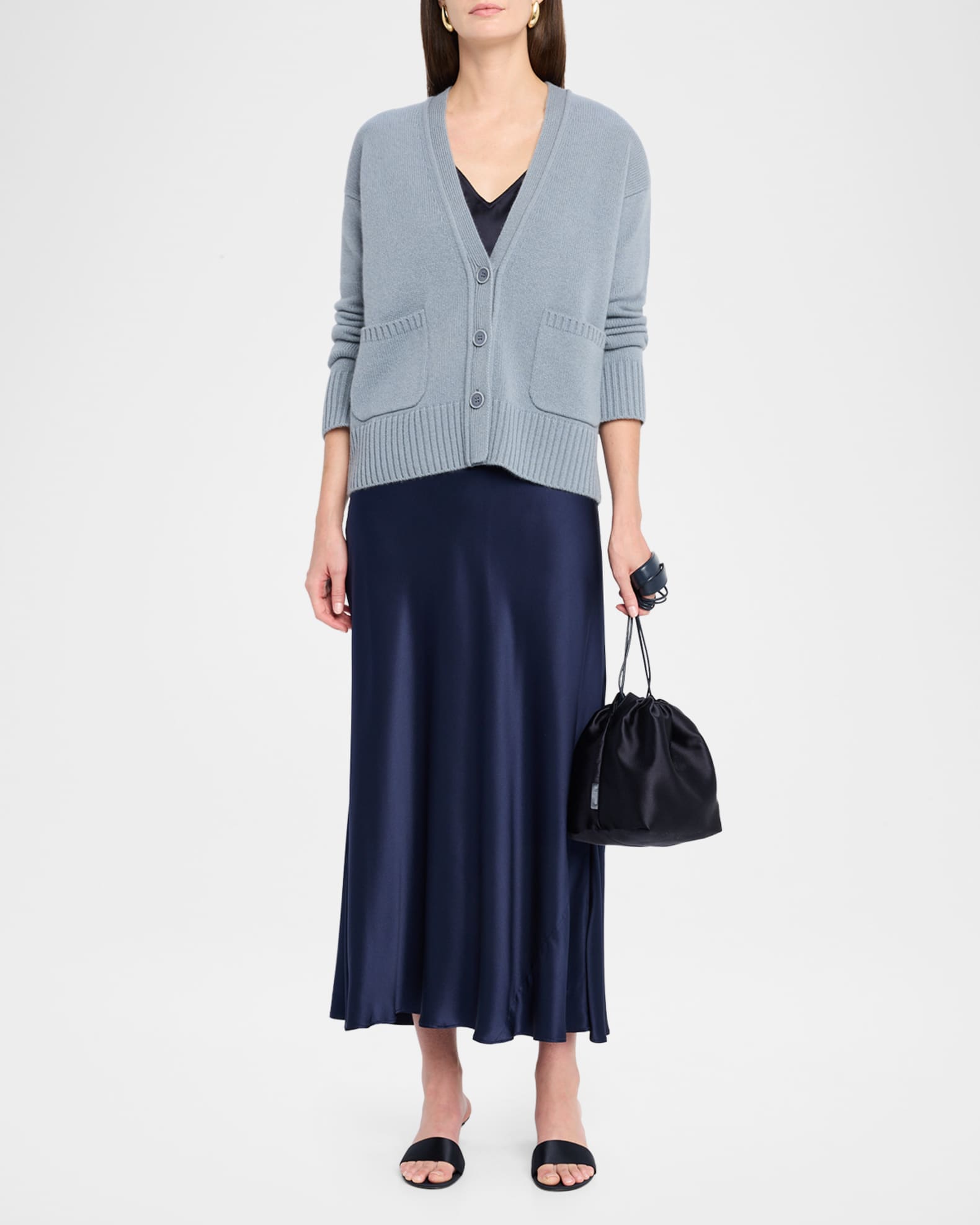 TSE Cashmere Heavy Jersey Cashmere Cardigan | Neiman Marcus