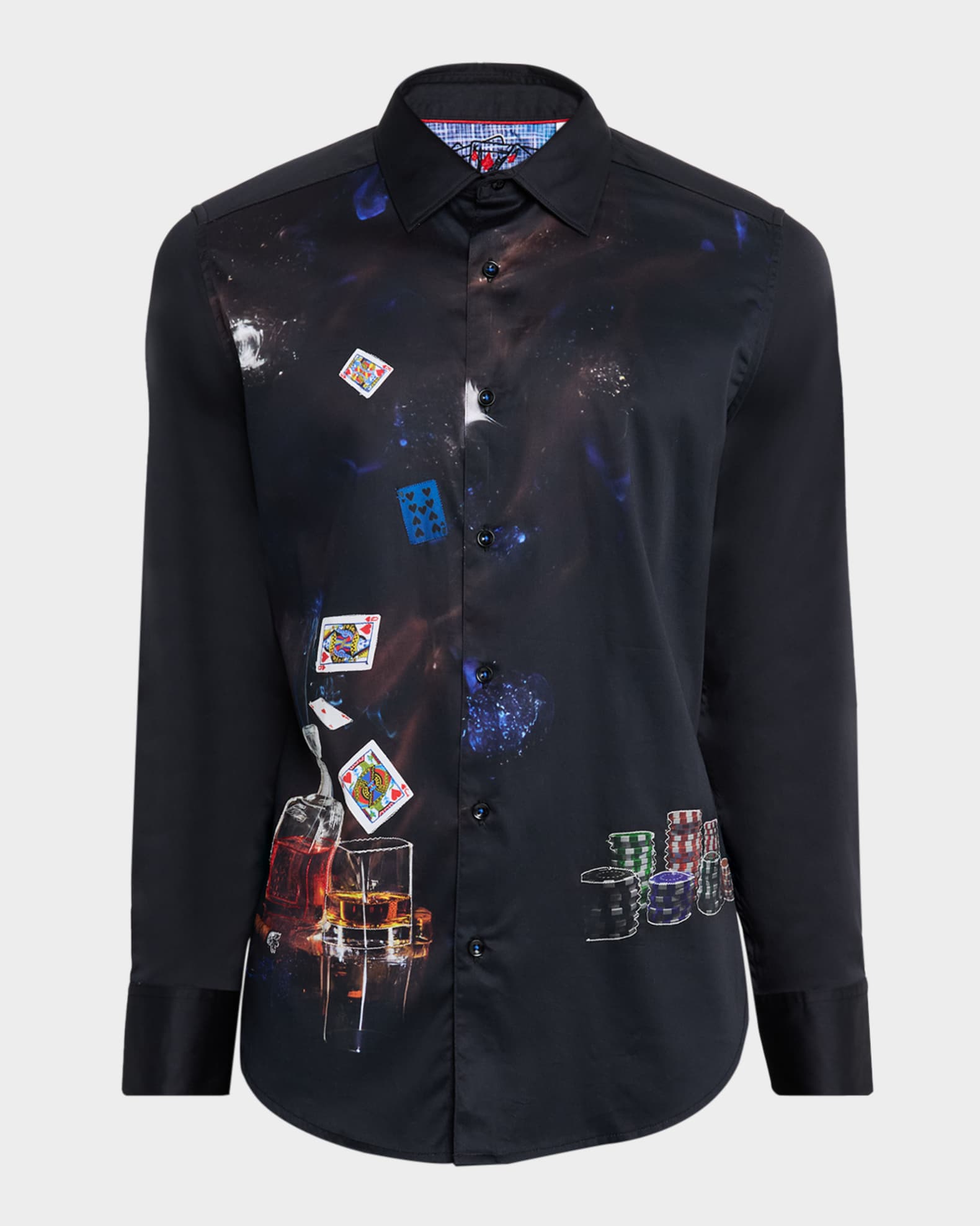 Robert Graham Men's Royal Flush Poker-Print Button-Down Shirt | Neiman ...