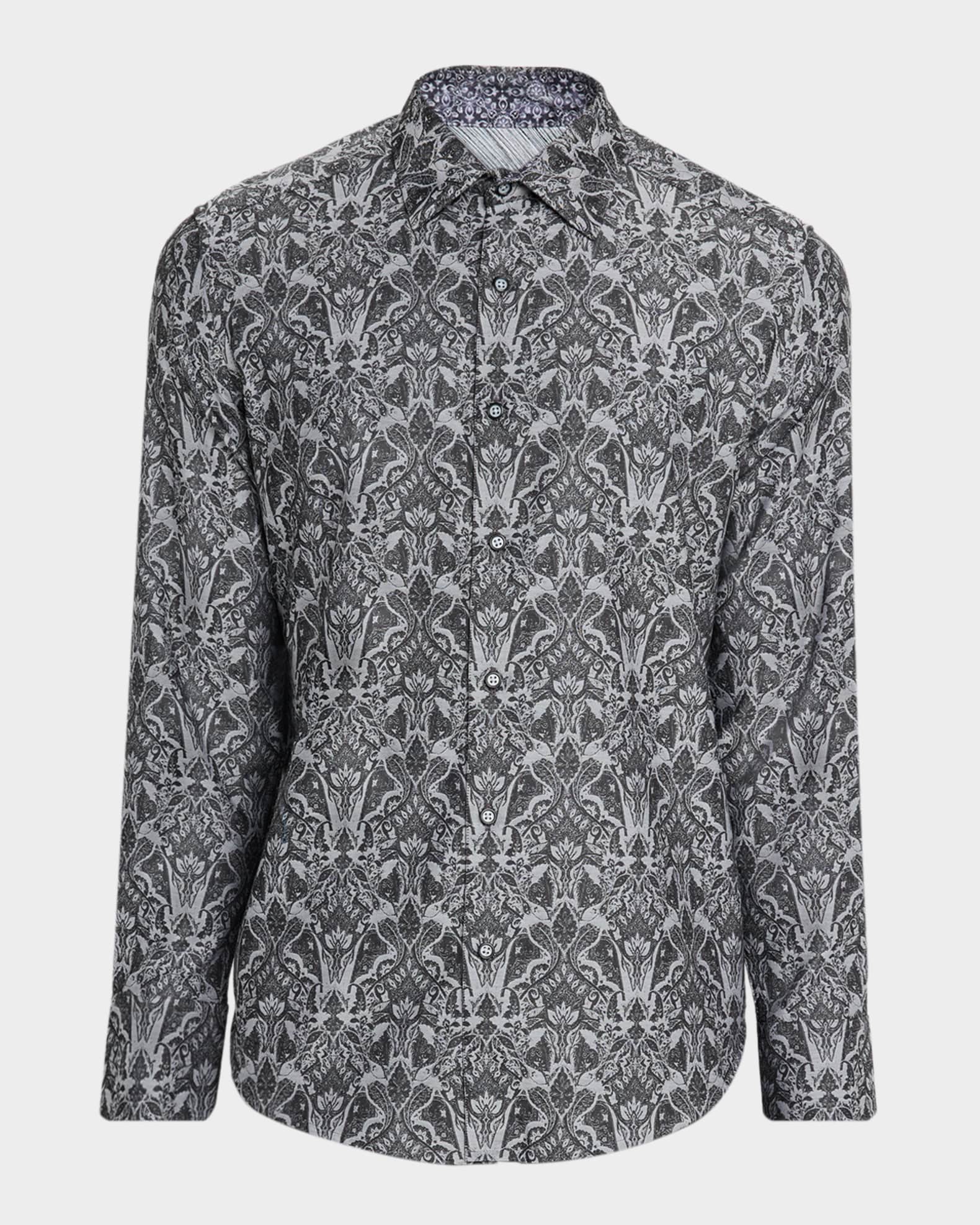 Robert Graham Men's Highland Damask Button-Down Shirt | Neiman Marcus