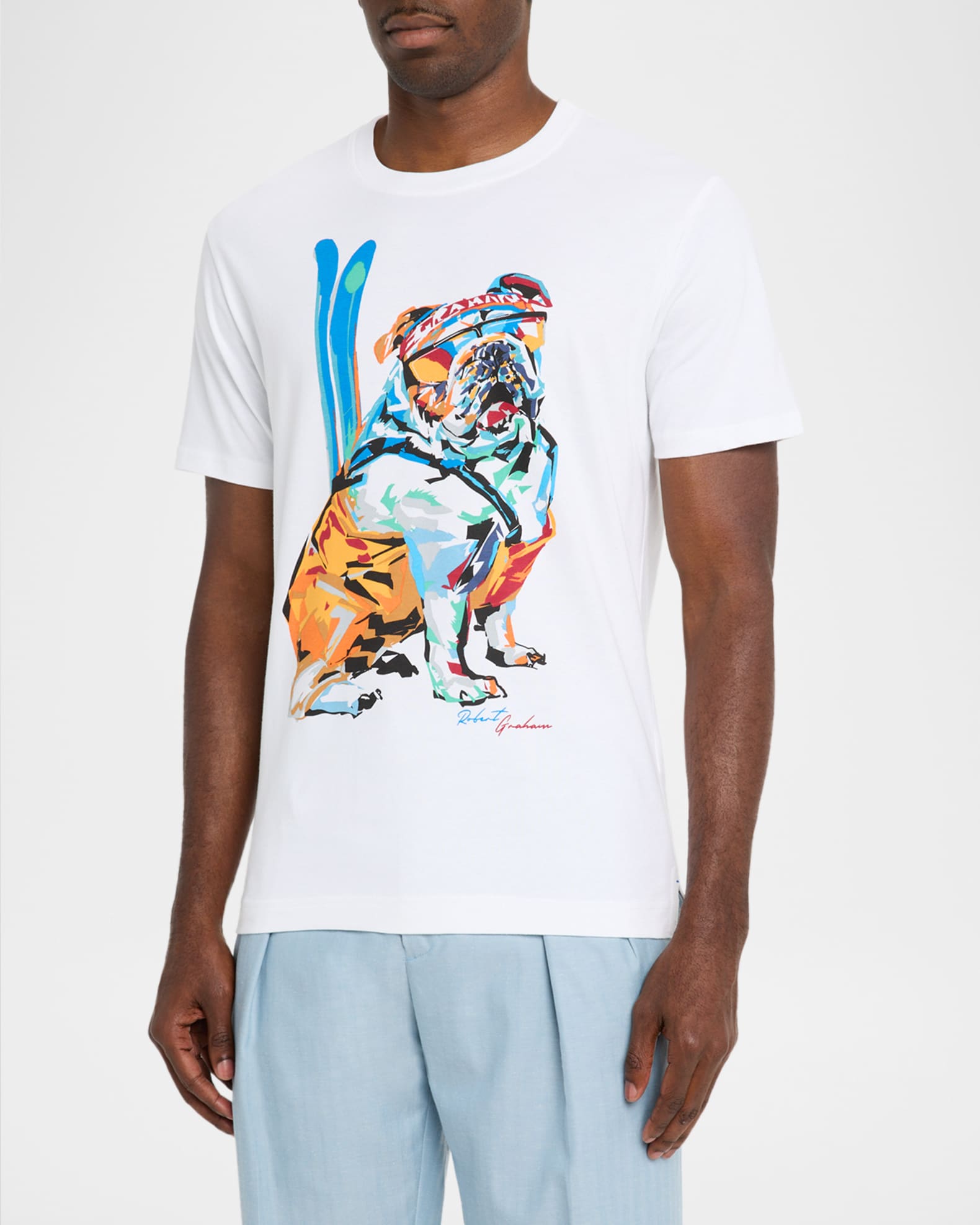 Robert Graham Men's Ski Graham Cotton T-Shirt | Neiman Marcus