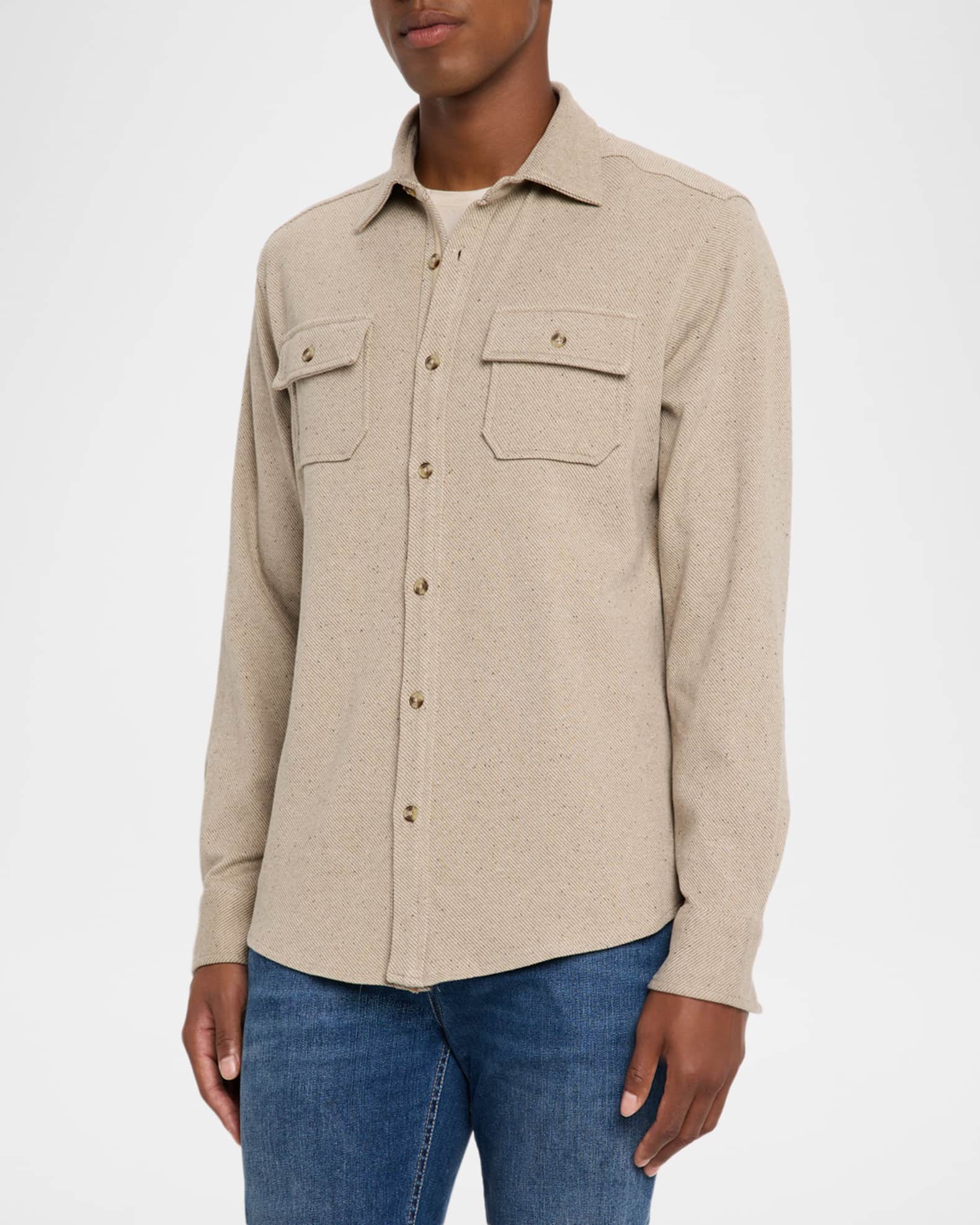 Robert Graham Men's Vigano Speckled Two-Pocket Button-Down Shirt ...