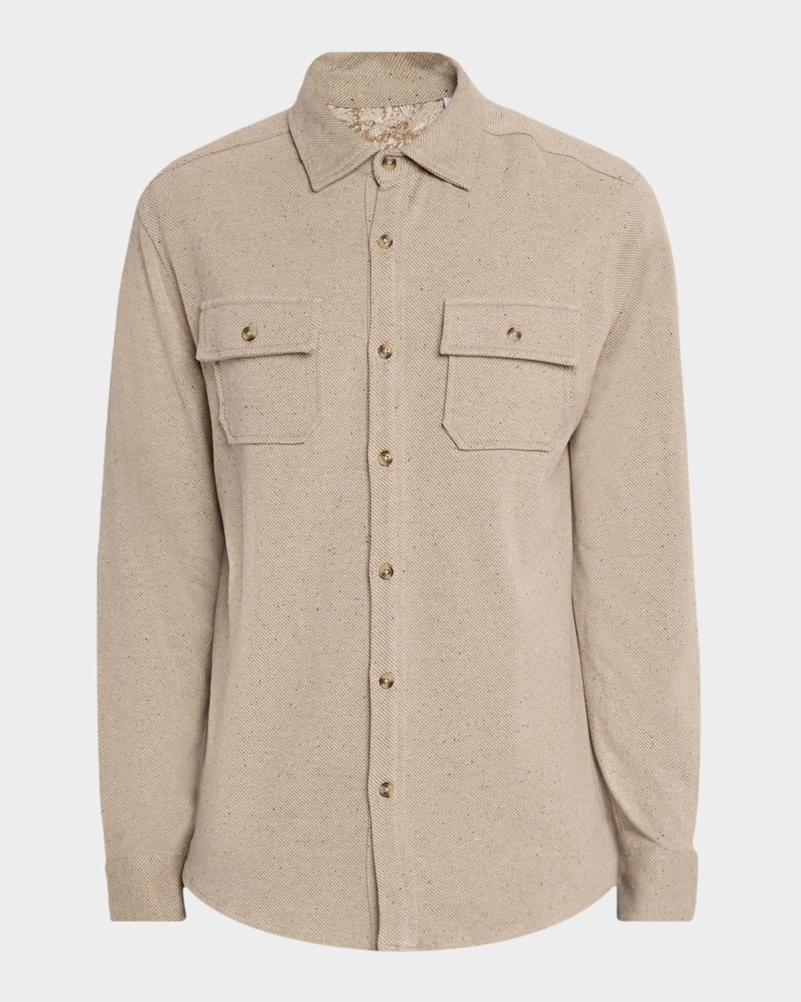 Robert Graham Men's Vigano Speckled Two-Pocket Button-Down Shirt ...