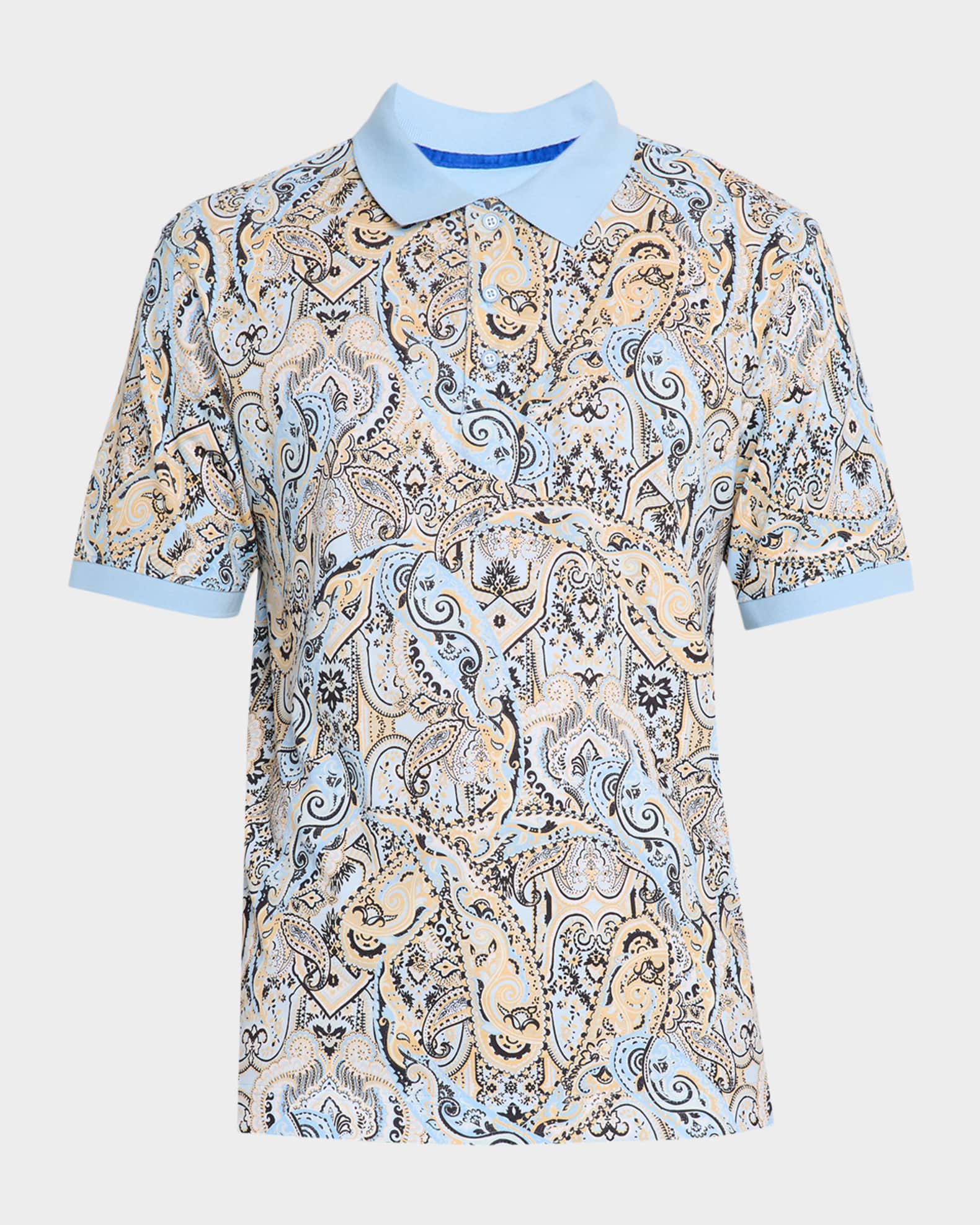 Robert Graham Men's Manucci Cotton Knit Paisley Polo Shirt | Neiman Marcus