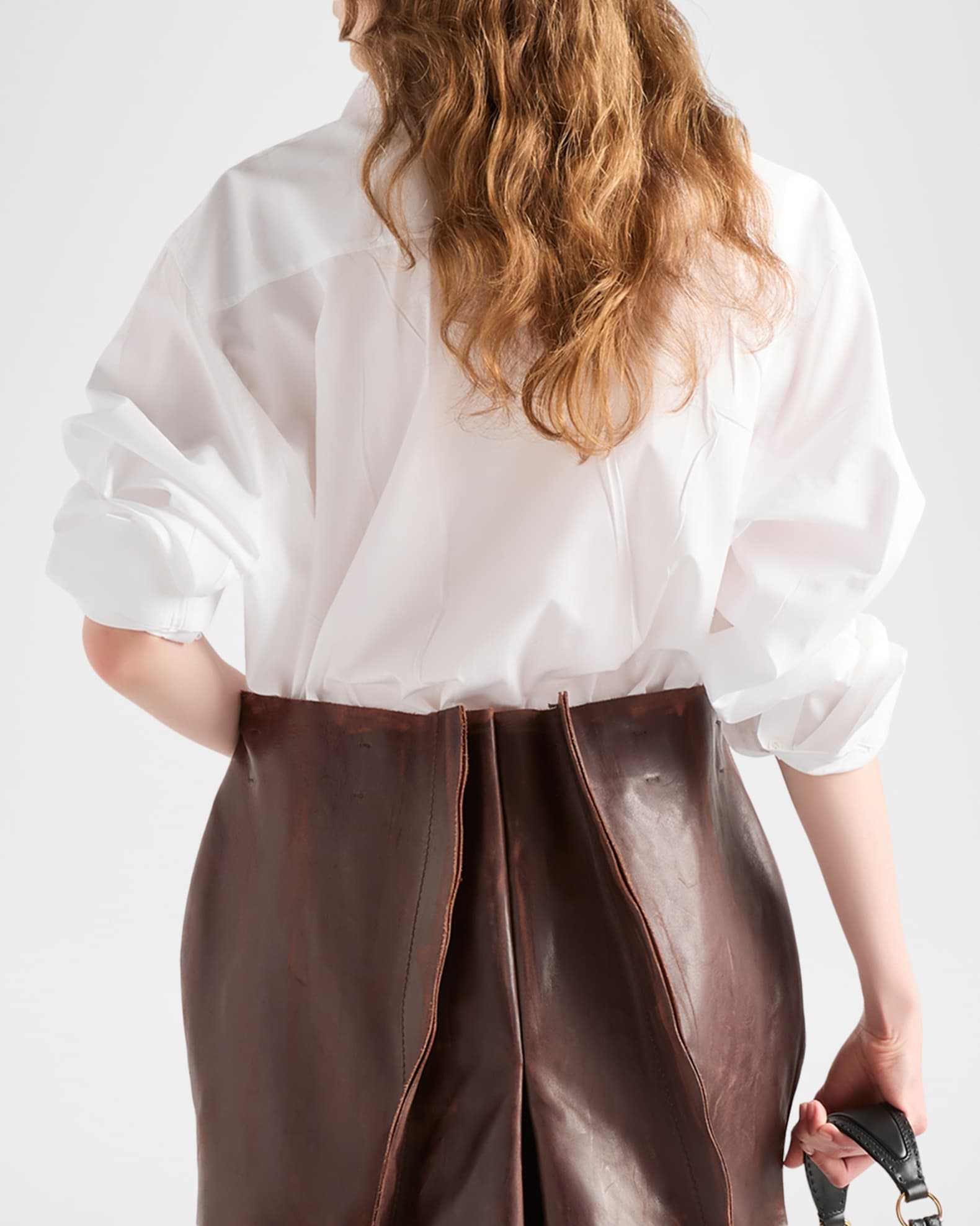 Prada Poplin Button-Down Shirt | Neiman Marcus