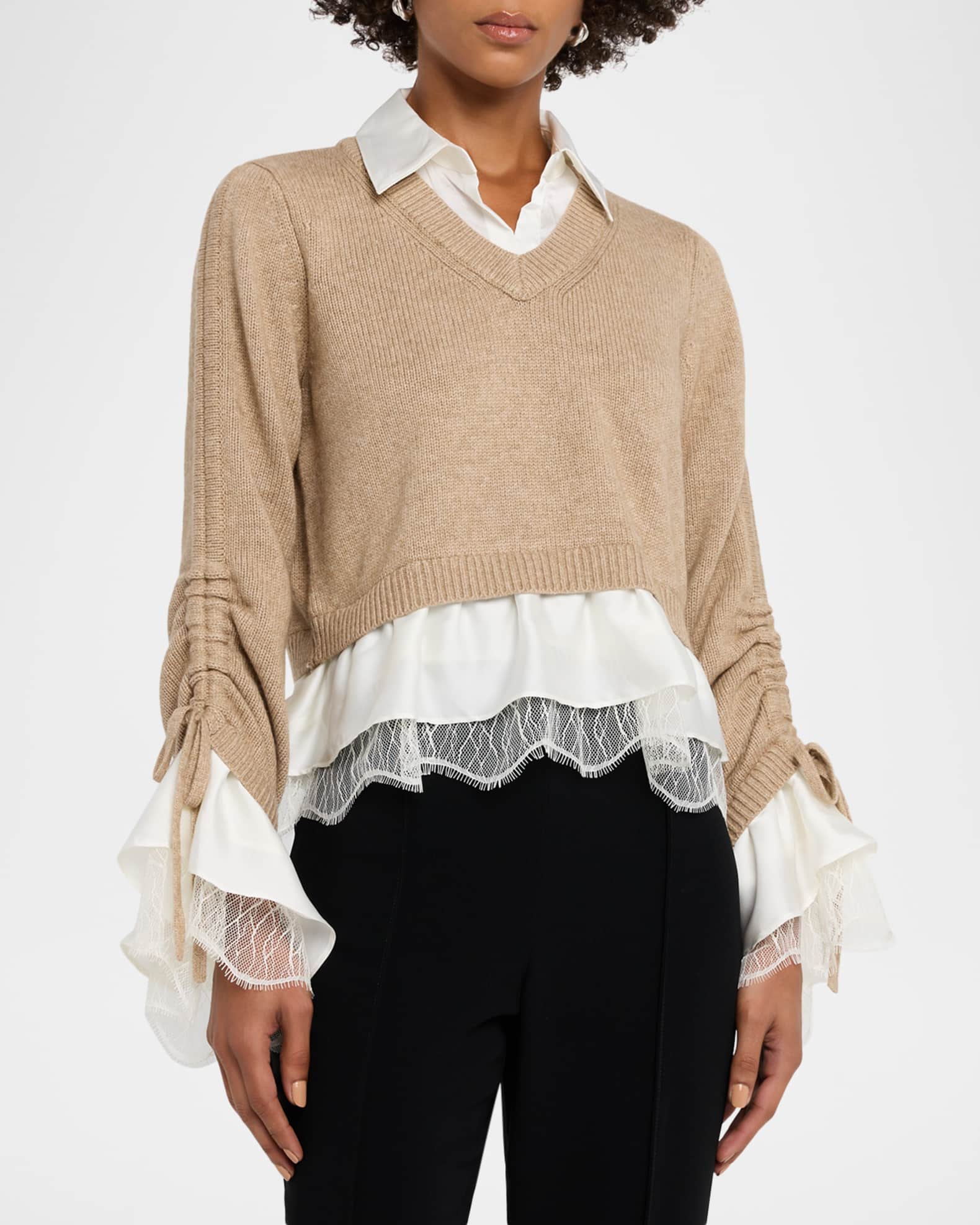 Cinq a Sept Milla Layered Pullover | Neiman Marcus