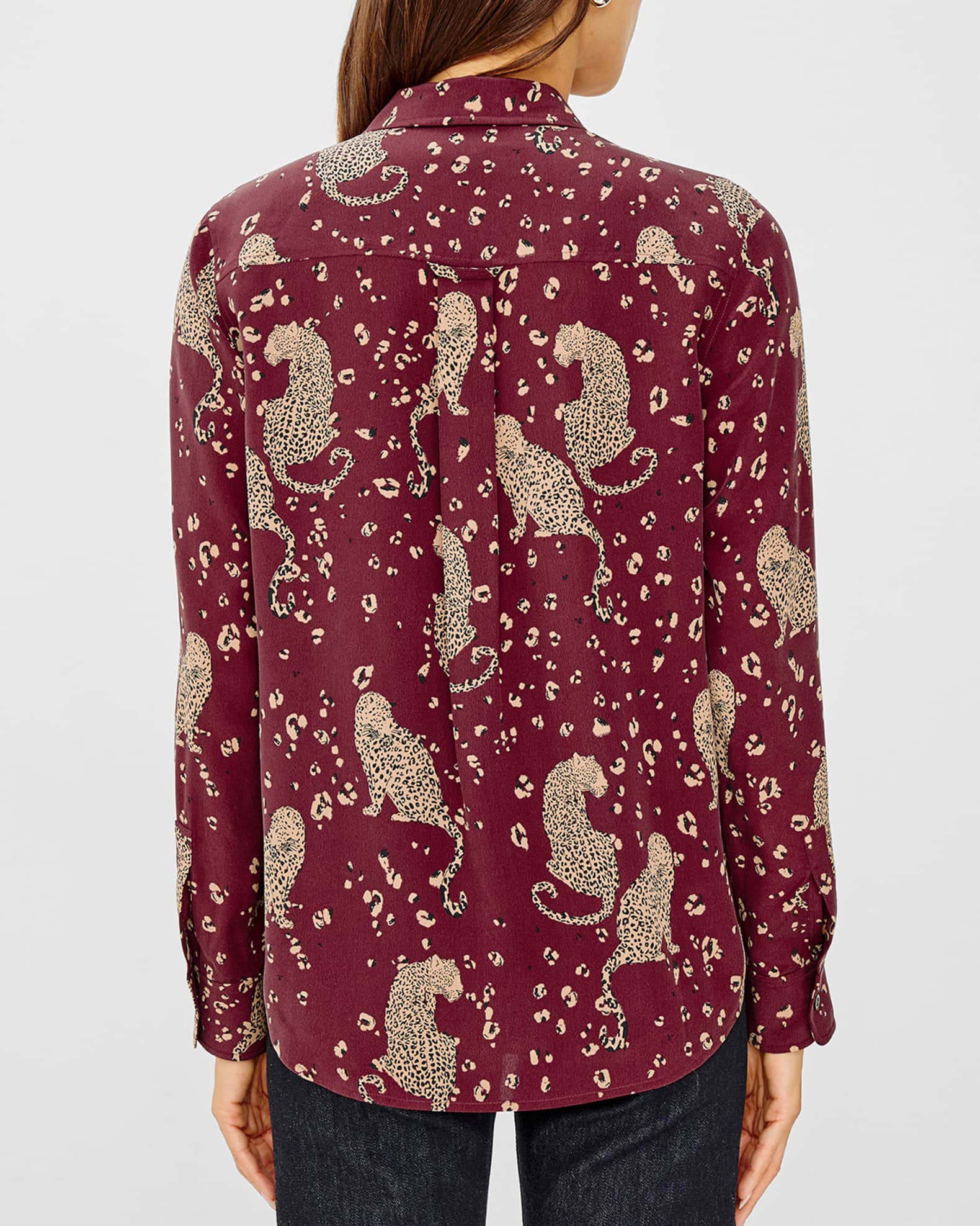 Rails Kate Leopard Silk Blouse | Neiman Marcus