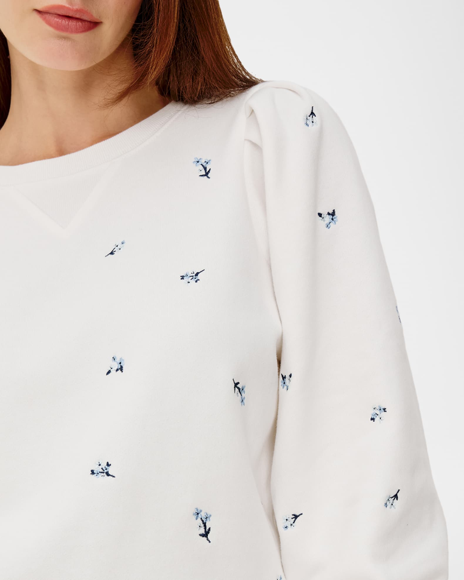 Rails Tiffany Floral Puff-Sleeve Sweatshirt | Neiman Marcus