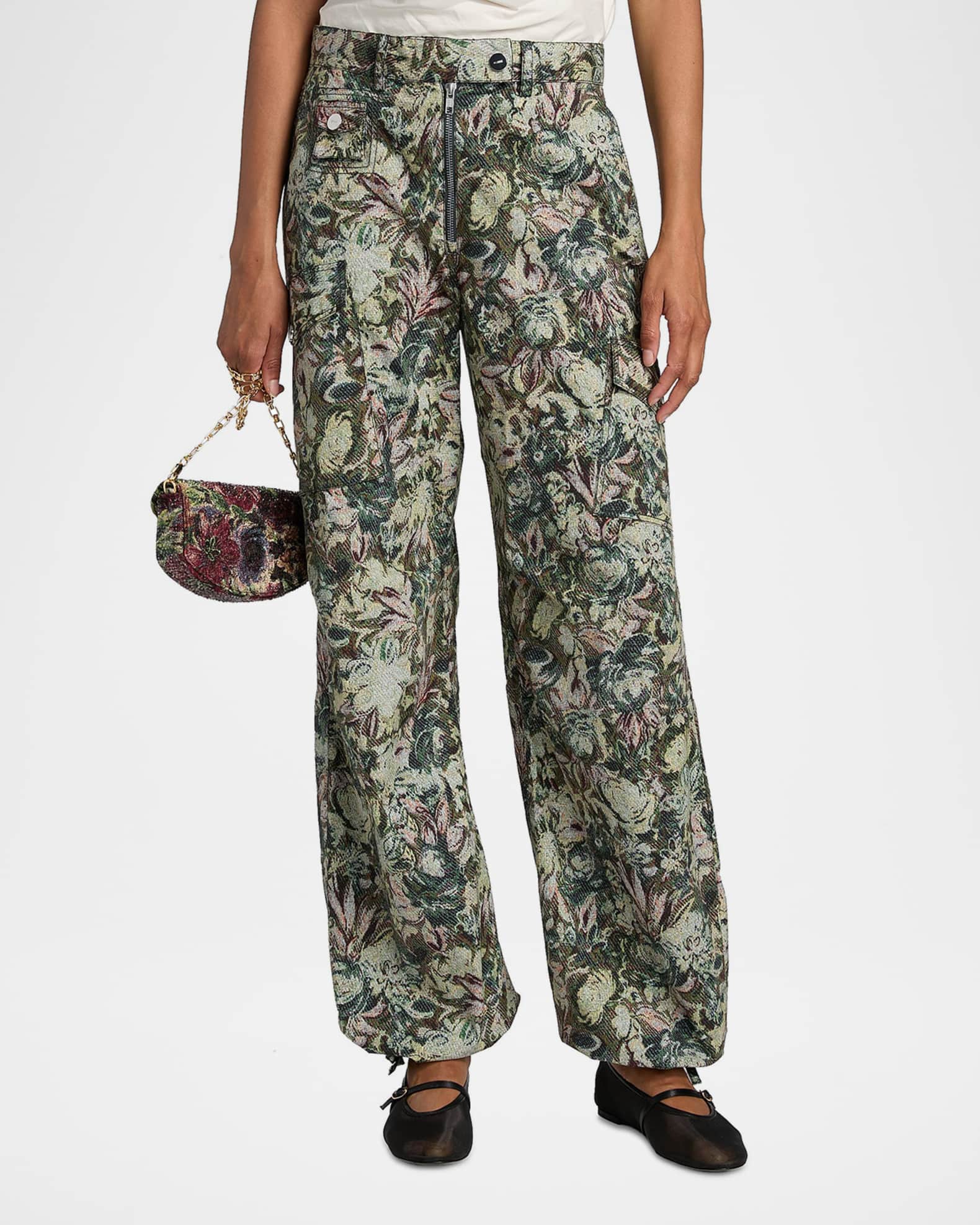 Ganni Tapestry Twill Cargo Pants | Neiman Marcus