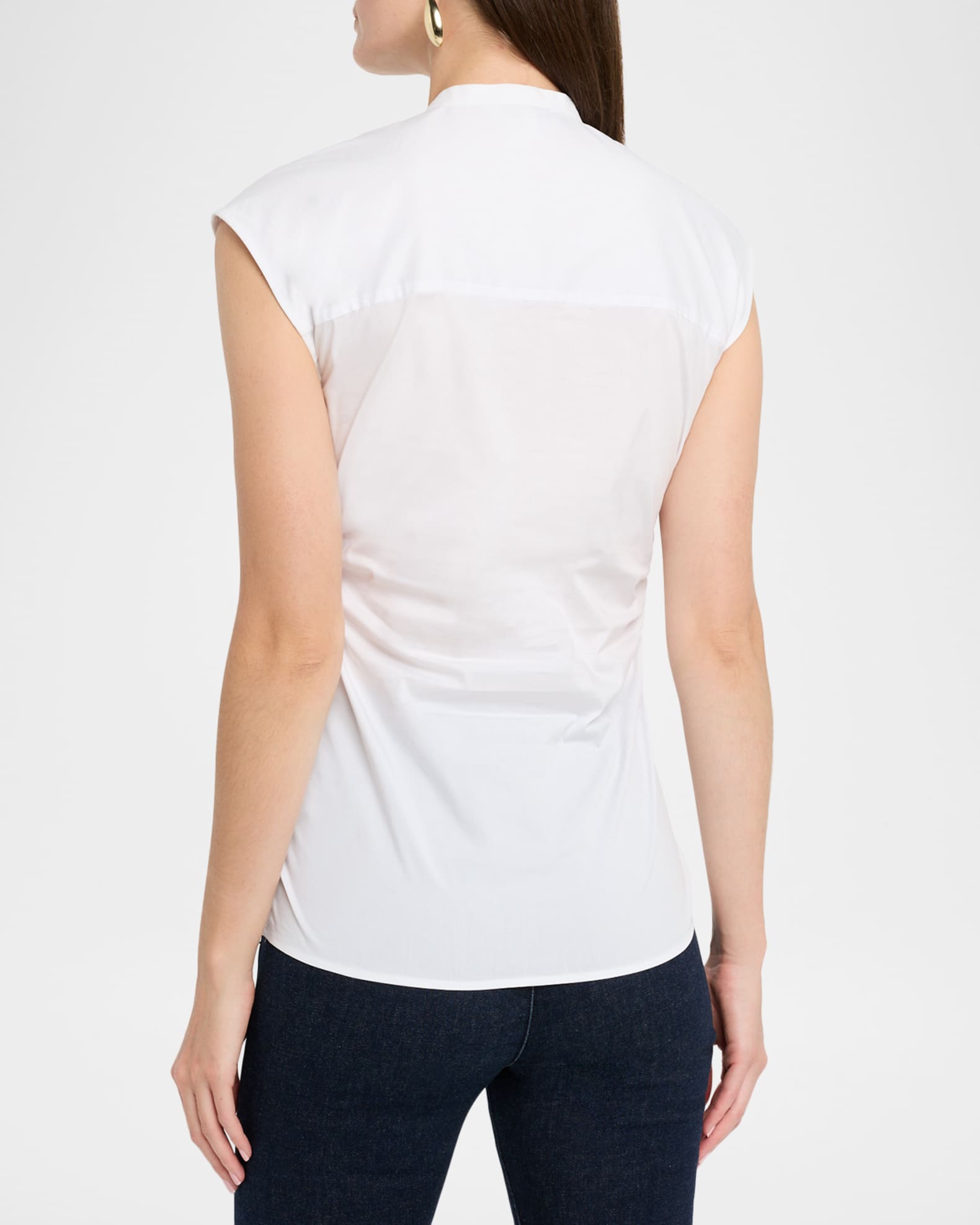 Veronica Beard Joon Sleeveless Button-Front Top | Neiman Marcus