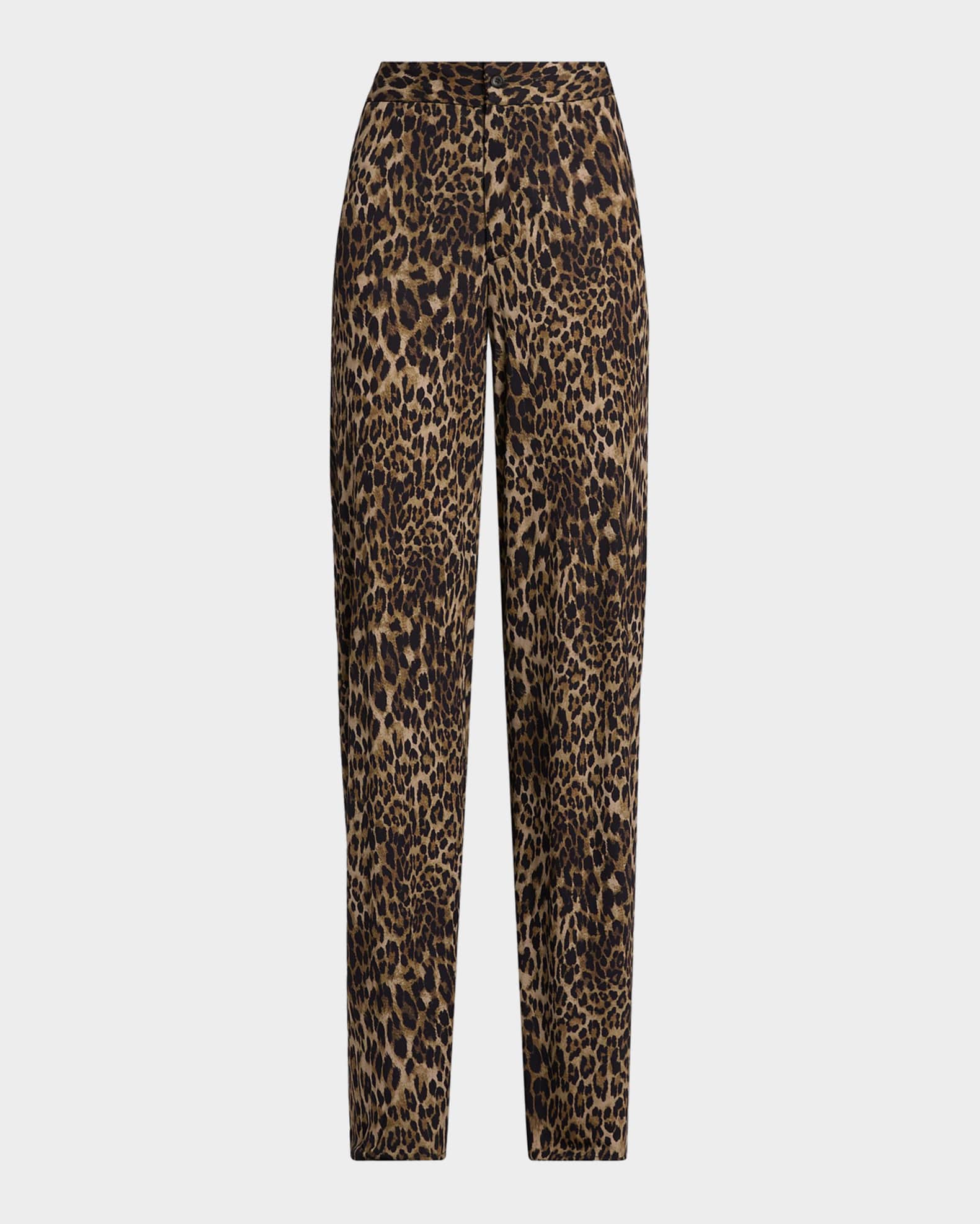 Nili Lotan Kiana Leopard Wide-Leg Pants | Neiman Marcus
