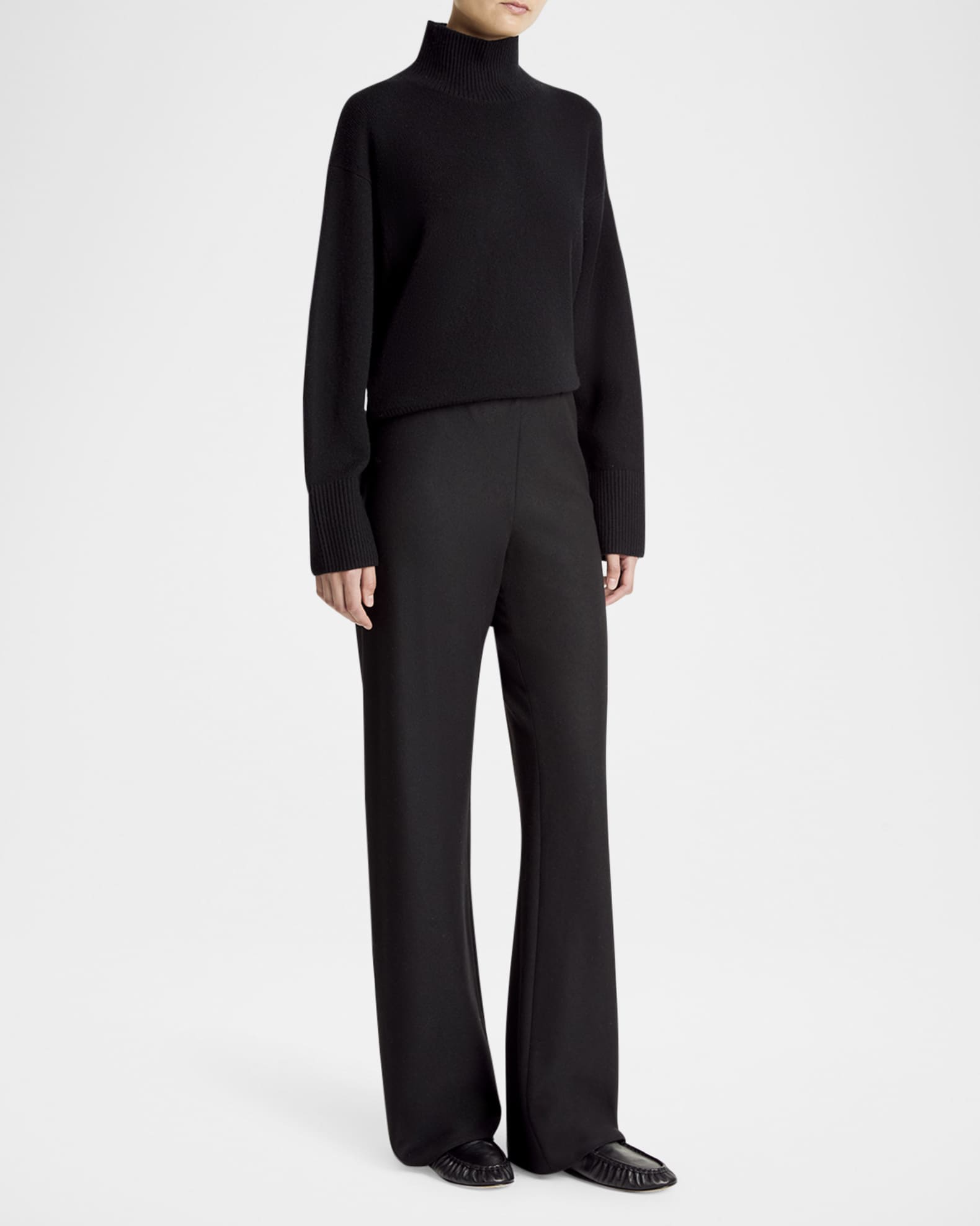 Vince High-Rise Wool Trousers | Neiman Marcus