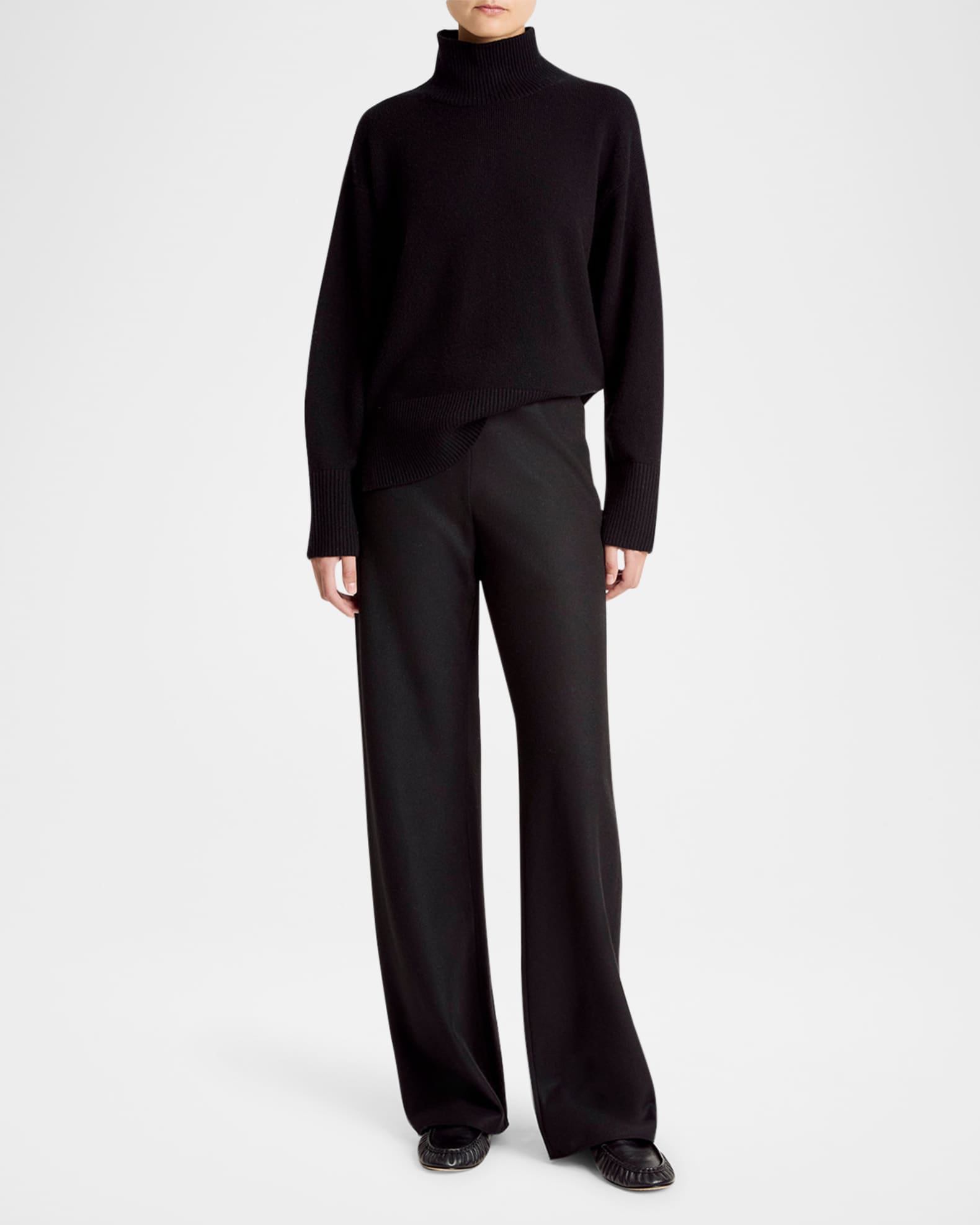 Vince High-Rise Wool Trousers | Neiman Marcus