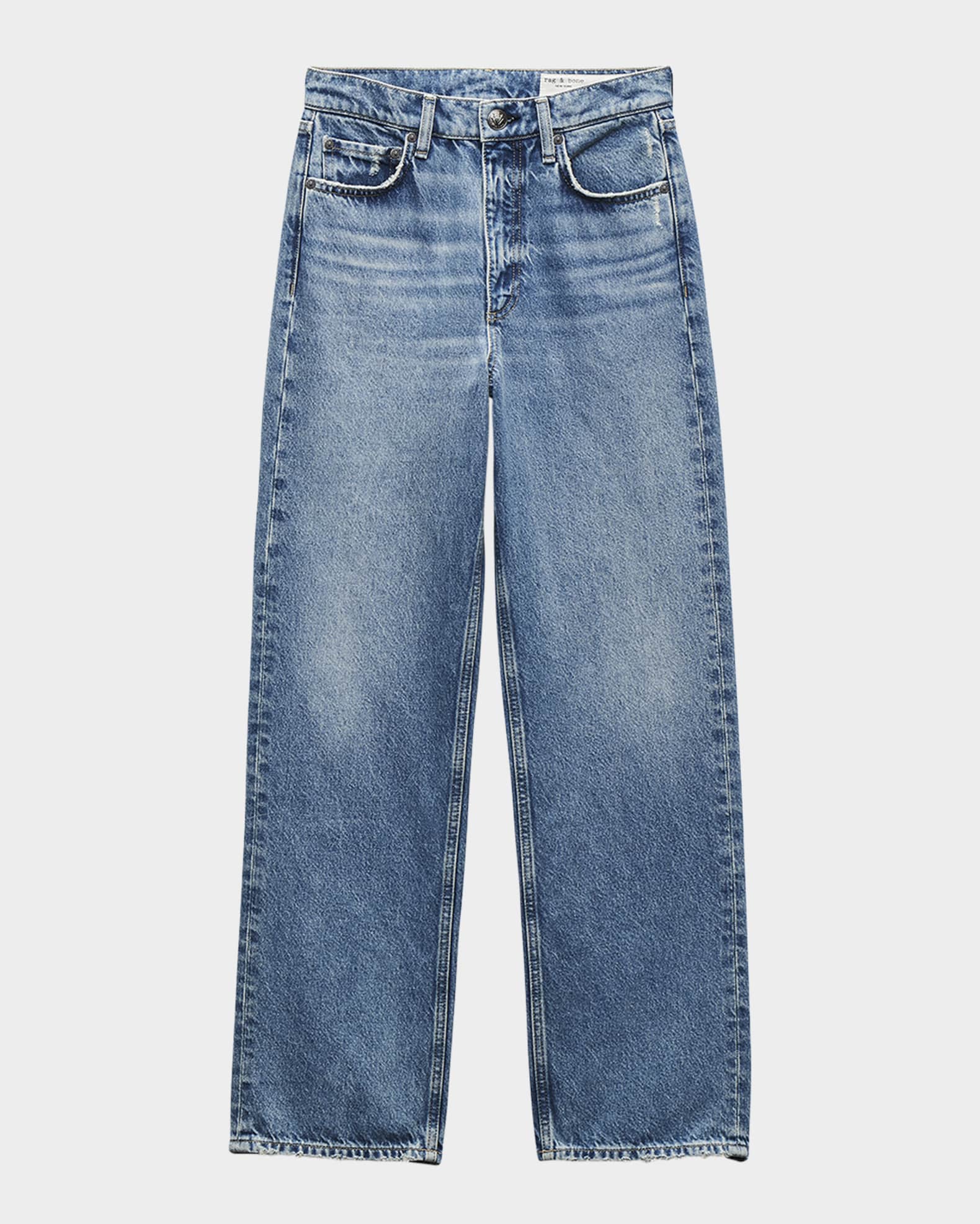 Rag & Bone Shea High-Rise Relaxed Straight Ankle Jeans | Neiman Marcus