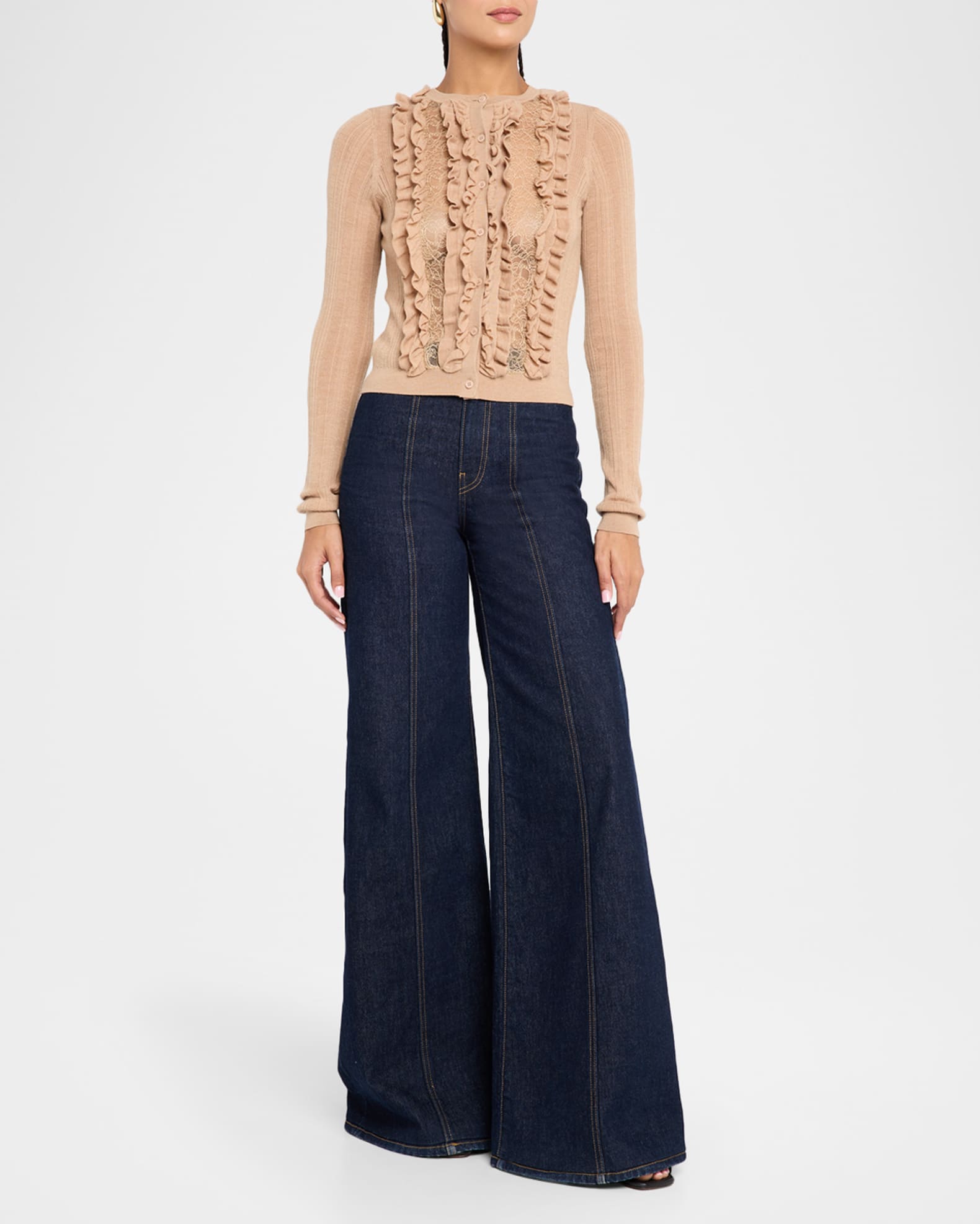 Ulla Johnson Maryel Knit Long-Sleeve Cardigan | Neiman Marcus