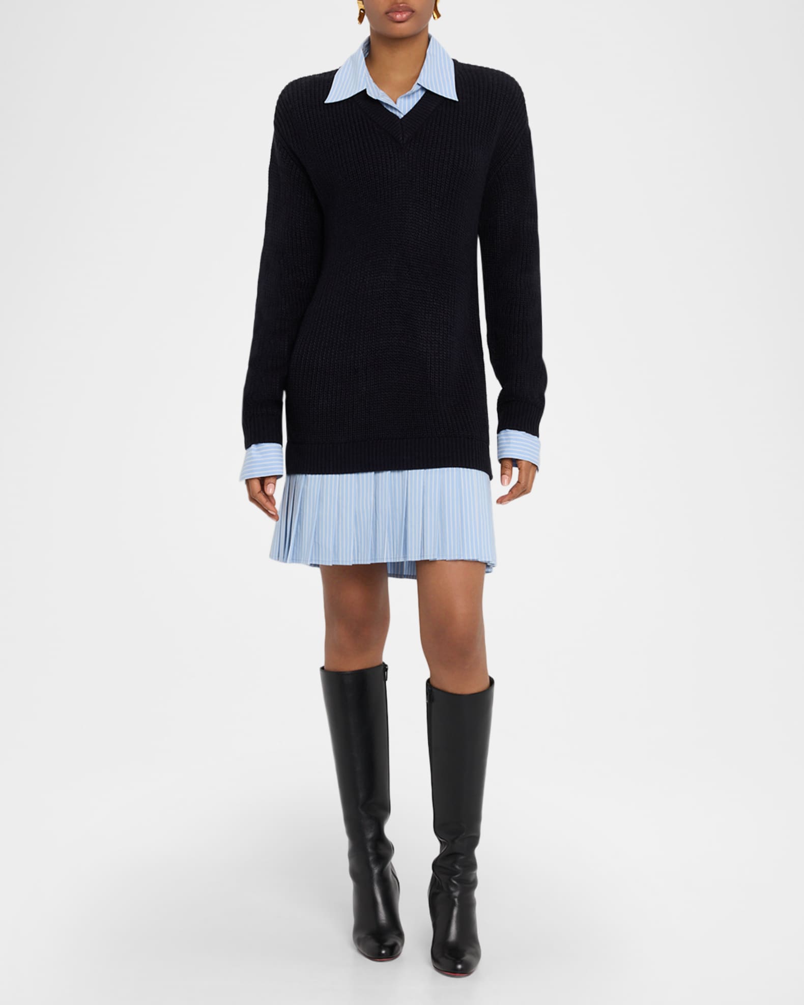Cinq a Sept Loreli Combo Mini Dress | Neiman Marcus