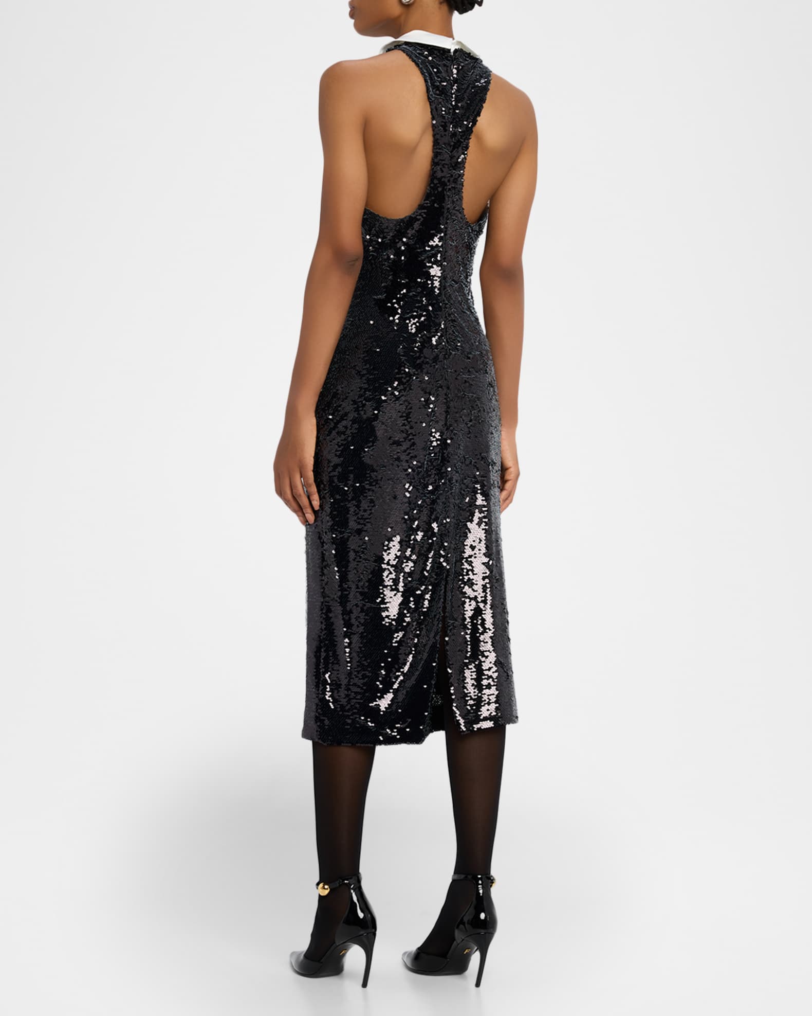 L'Agence Lilith Sequined Midi Dress | Neiman Marcus