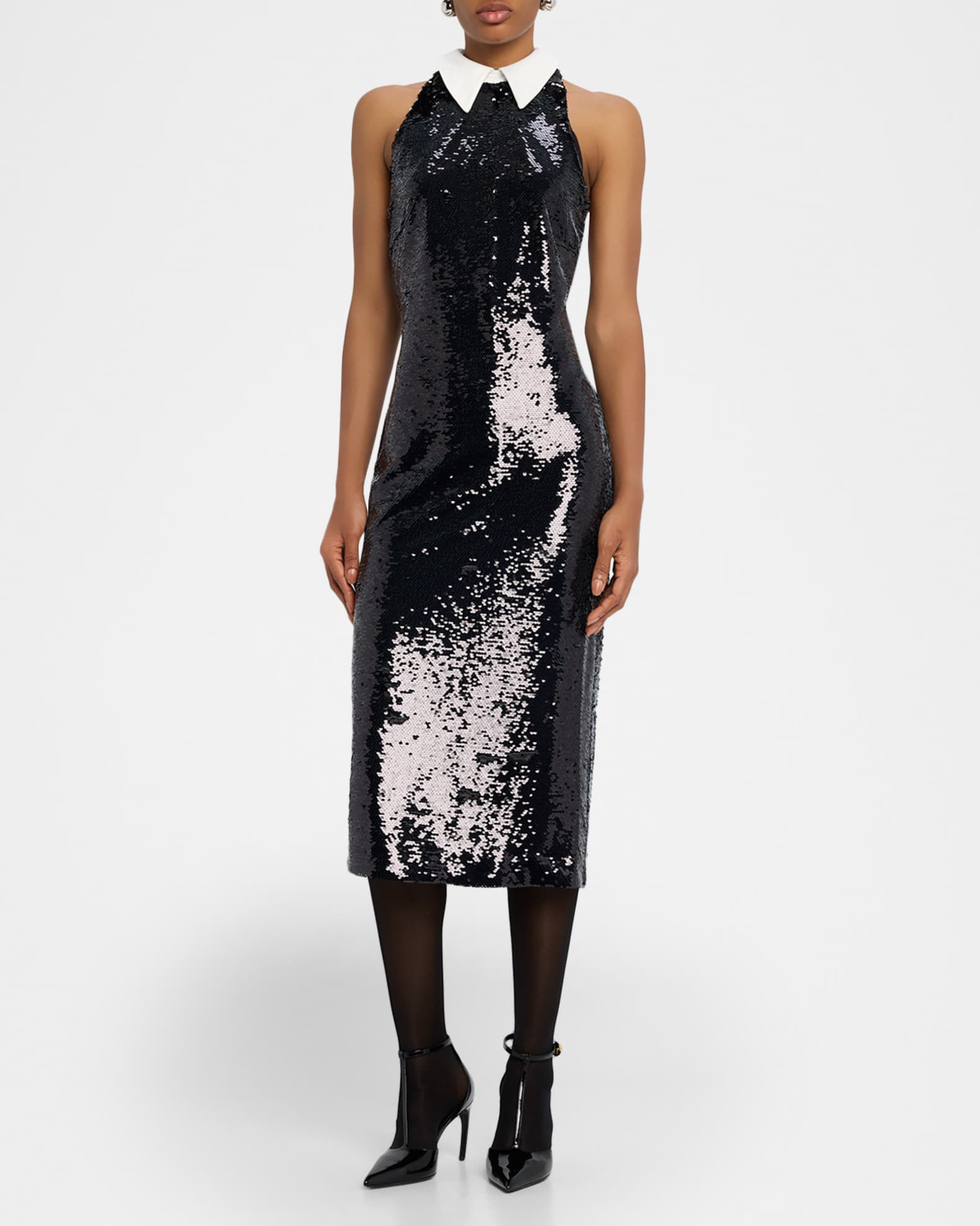L'Agence Lilith Sequined Midi Dress | Neiman Marcus