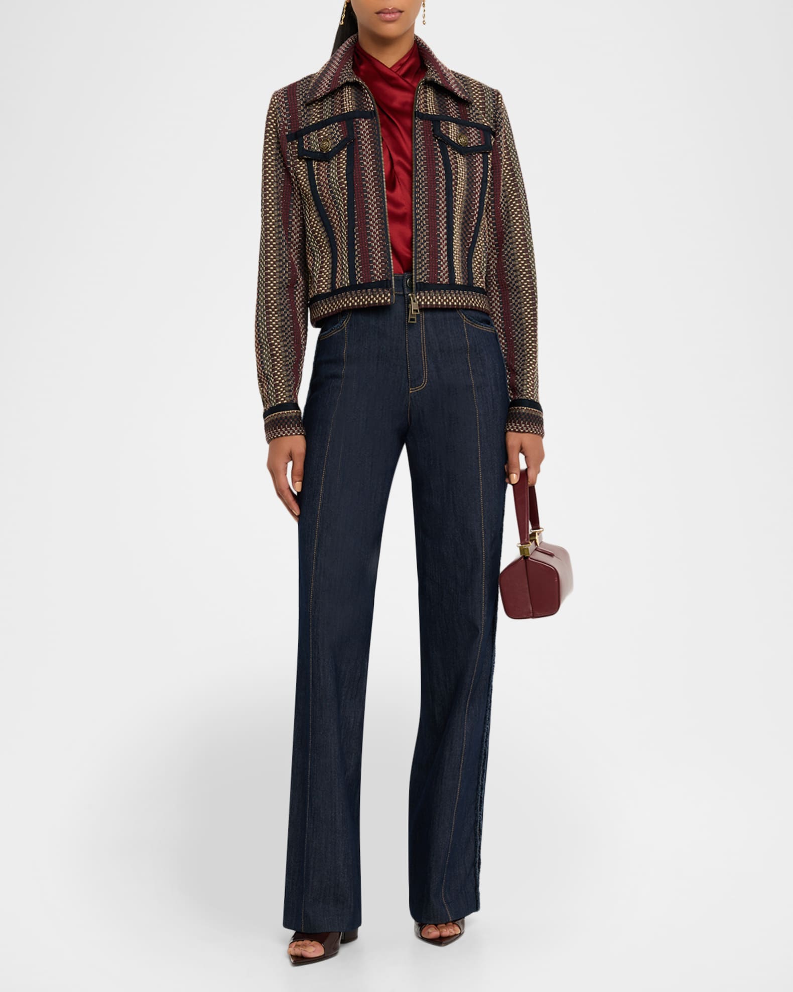 Ramy Brook Julie Textured Tweed Jacket | Neiman Marcus