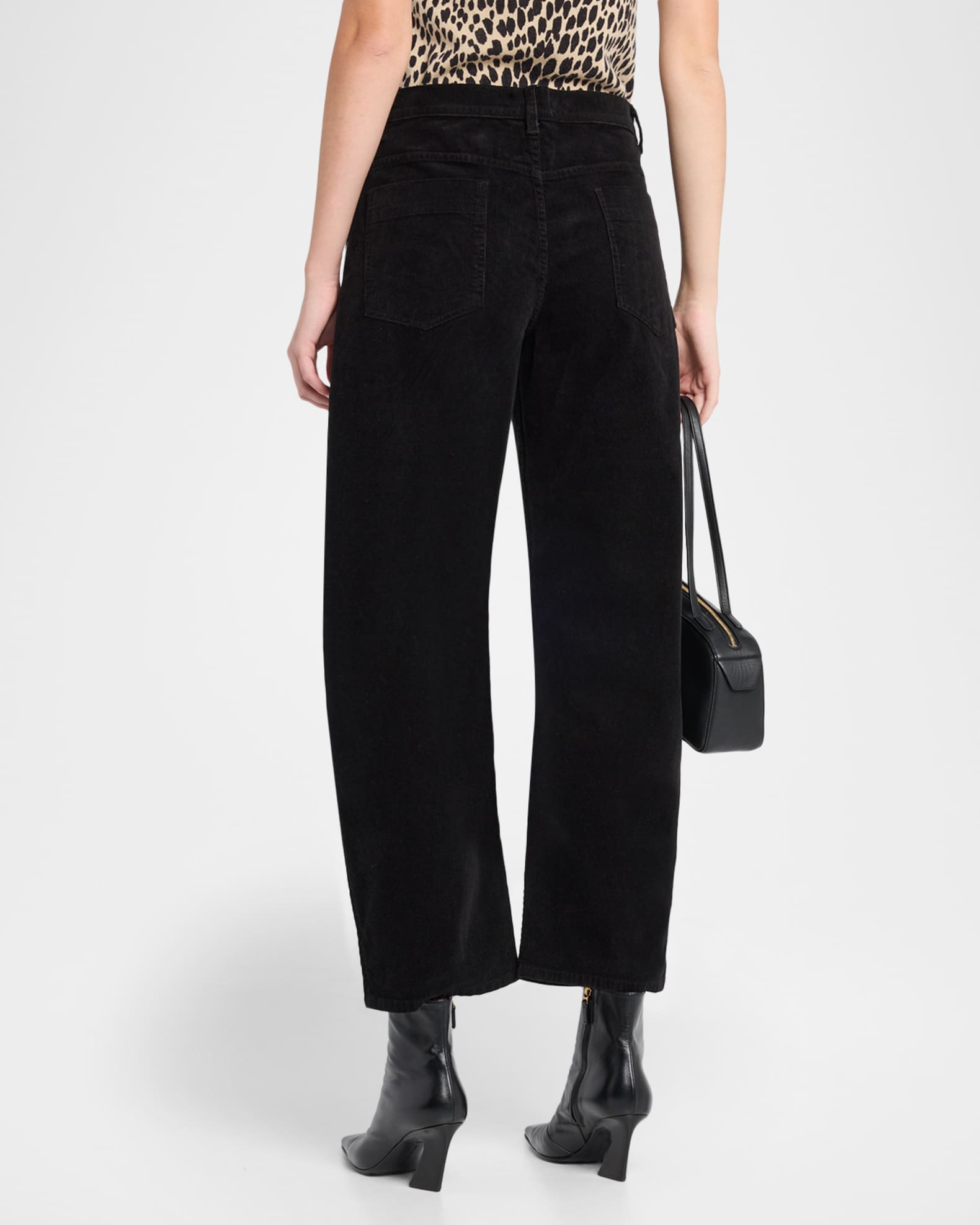 Nili Lotan Tribeca Corduroy Barrel-Leg Ankle Pants | Neiman Marcus
