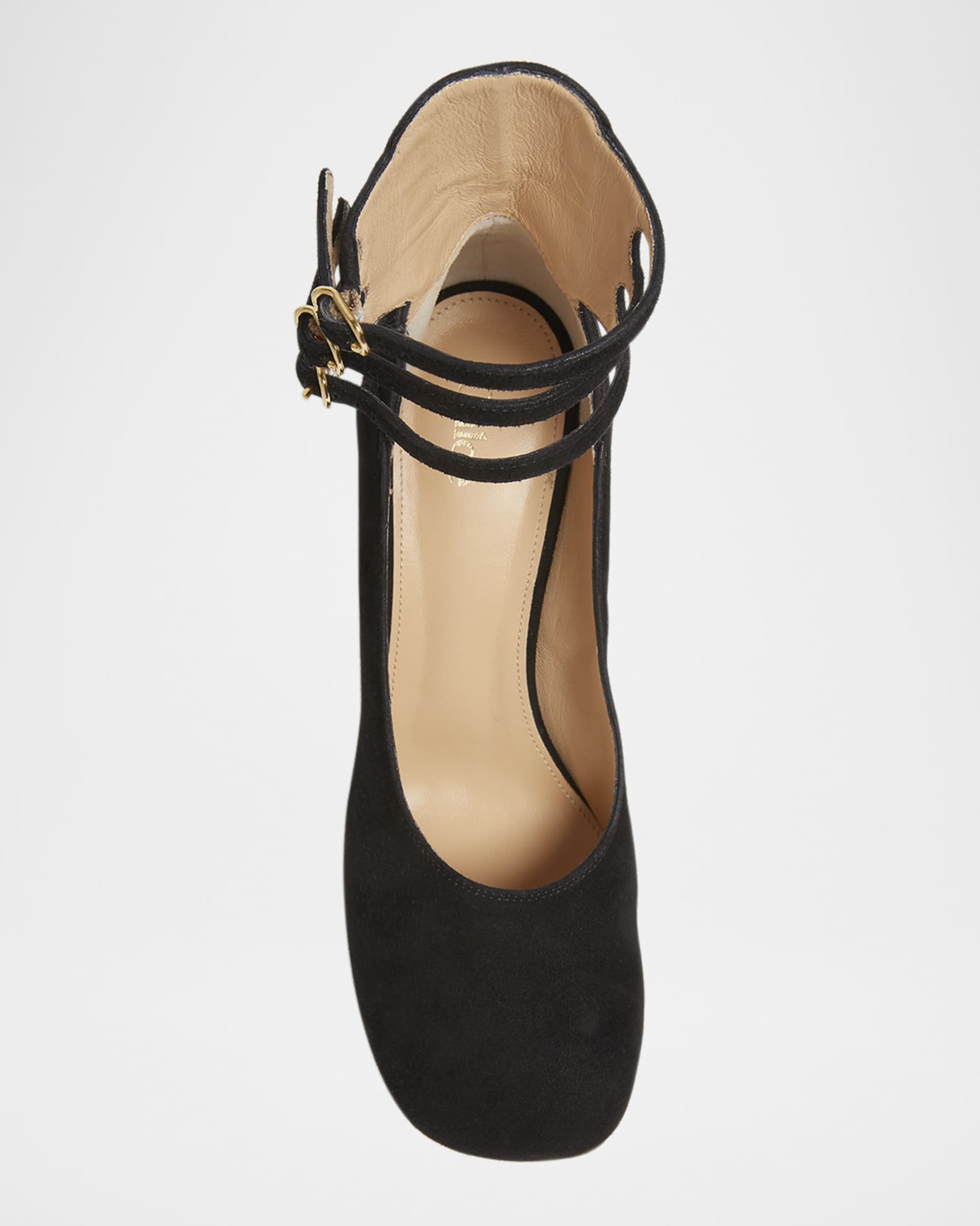 Chloe Loti Suede Platform Block-Heel Pumps | Neiman Marcus