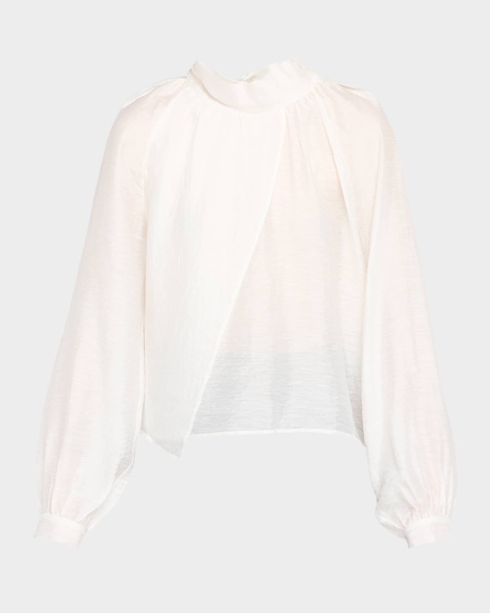 Iro Nahae Draped Overlap Blouse | Neiman Marcus