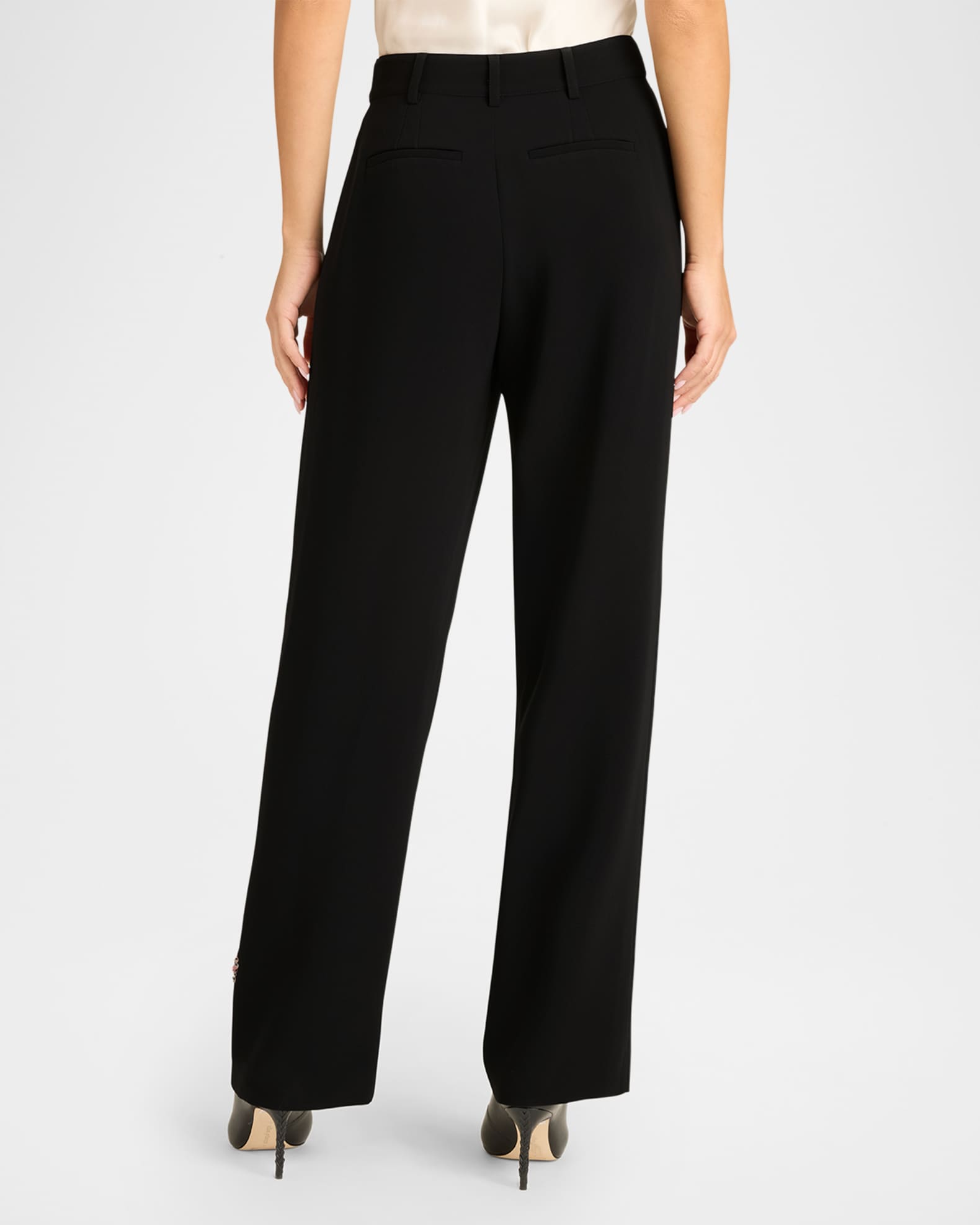 Cinq a Sept Harlan Floral Embellished Pants | Neiman Marcus