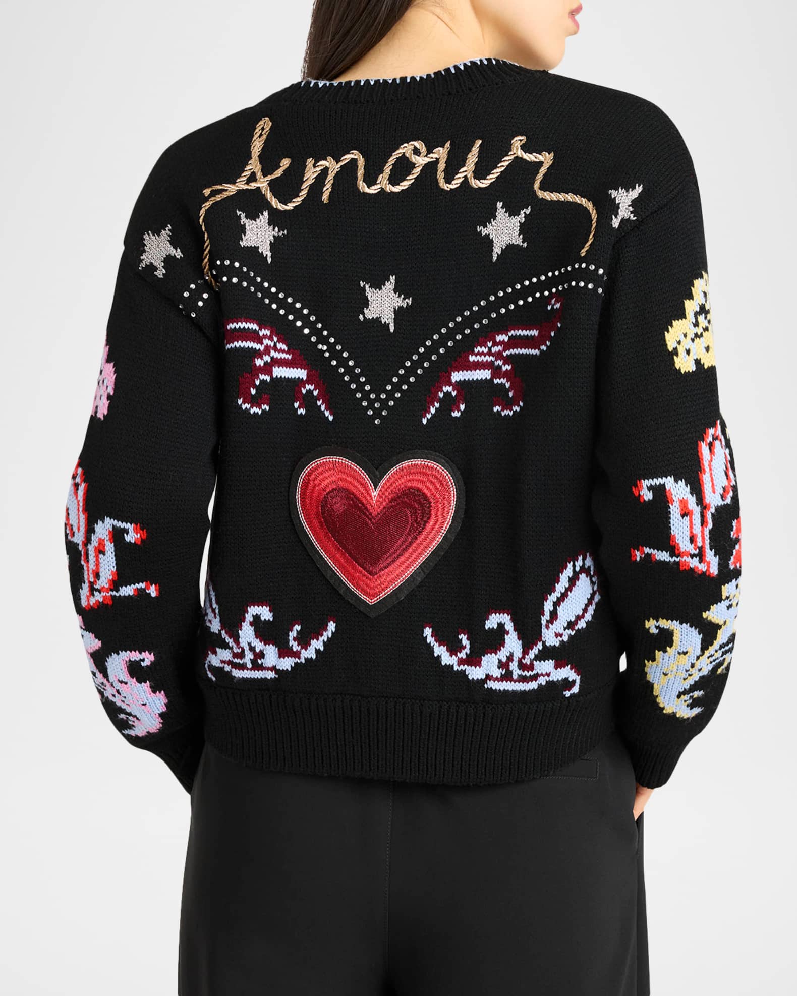 Cinq a Sept Western Collage Cardigan | Neiman Marcus