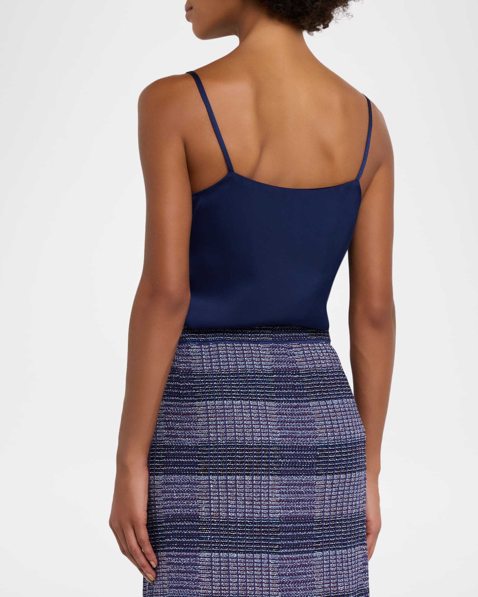 Misook x Lani Lynn Square-Neck Crepe De Chine Cami | Neiman Marcus