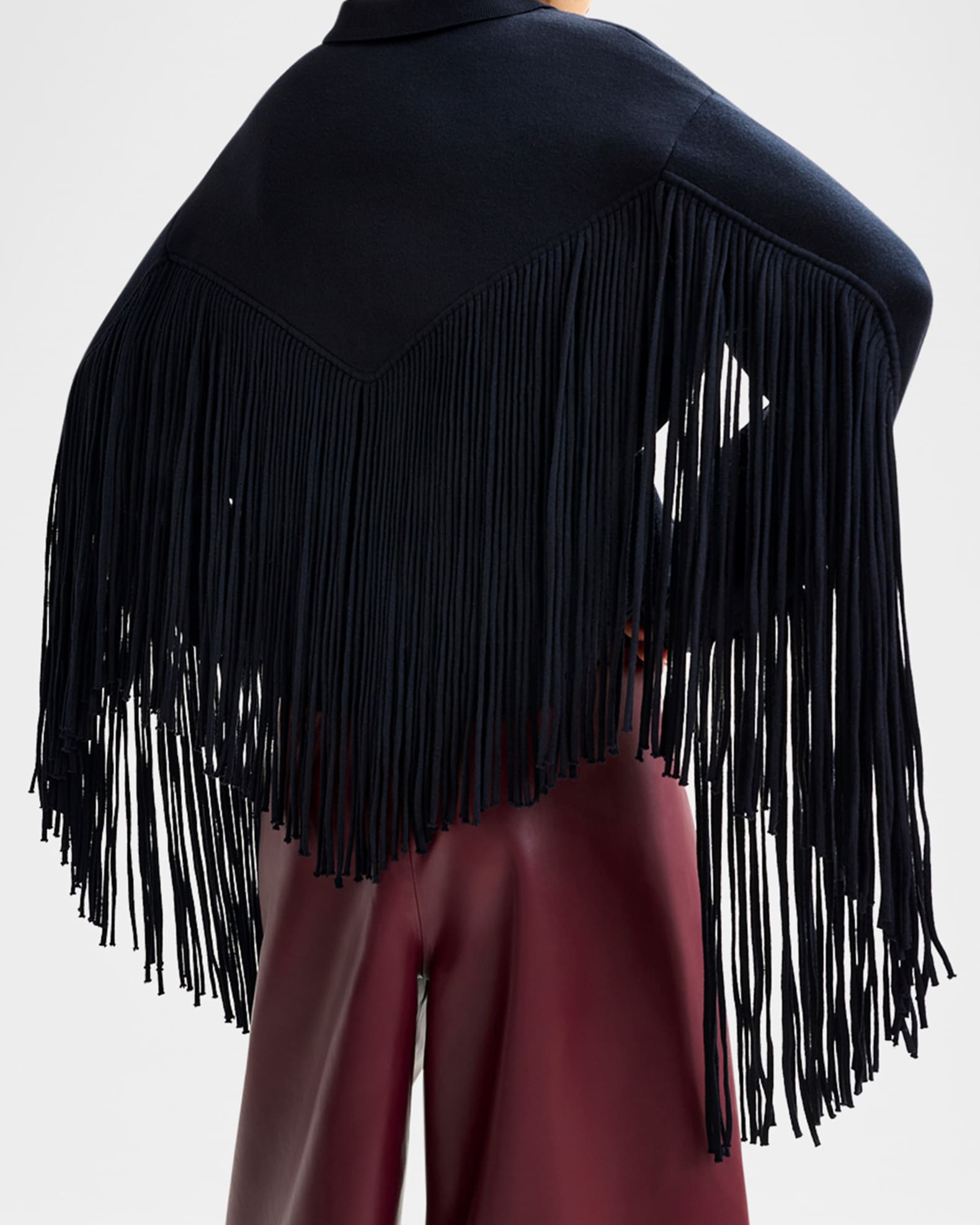 Essentiel Antwerp Istern Knitted Fringe-Trim Jacket | Neiman Marcus