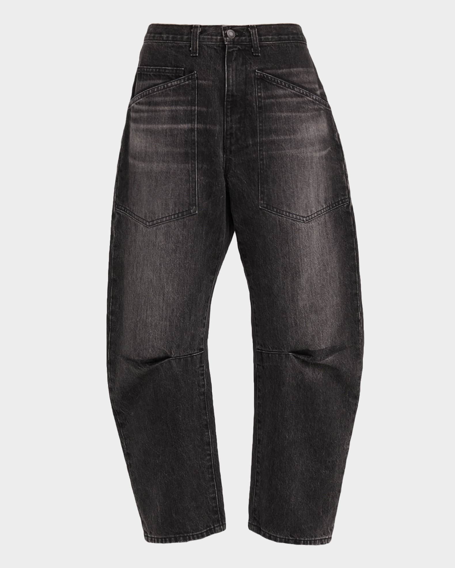 Nili Lotan Shon Barrel-Leg Ankle Jeans | Neiman Marcus