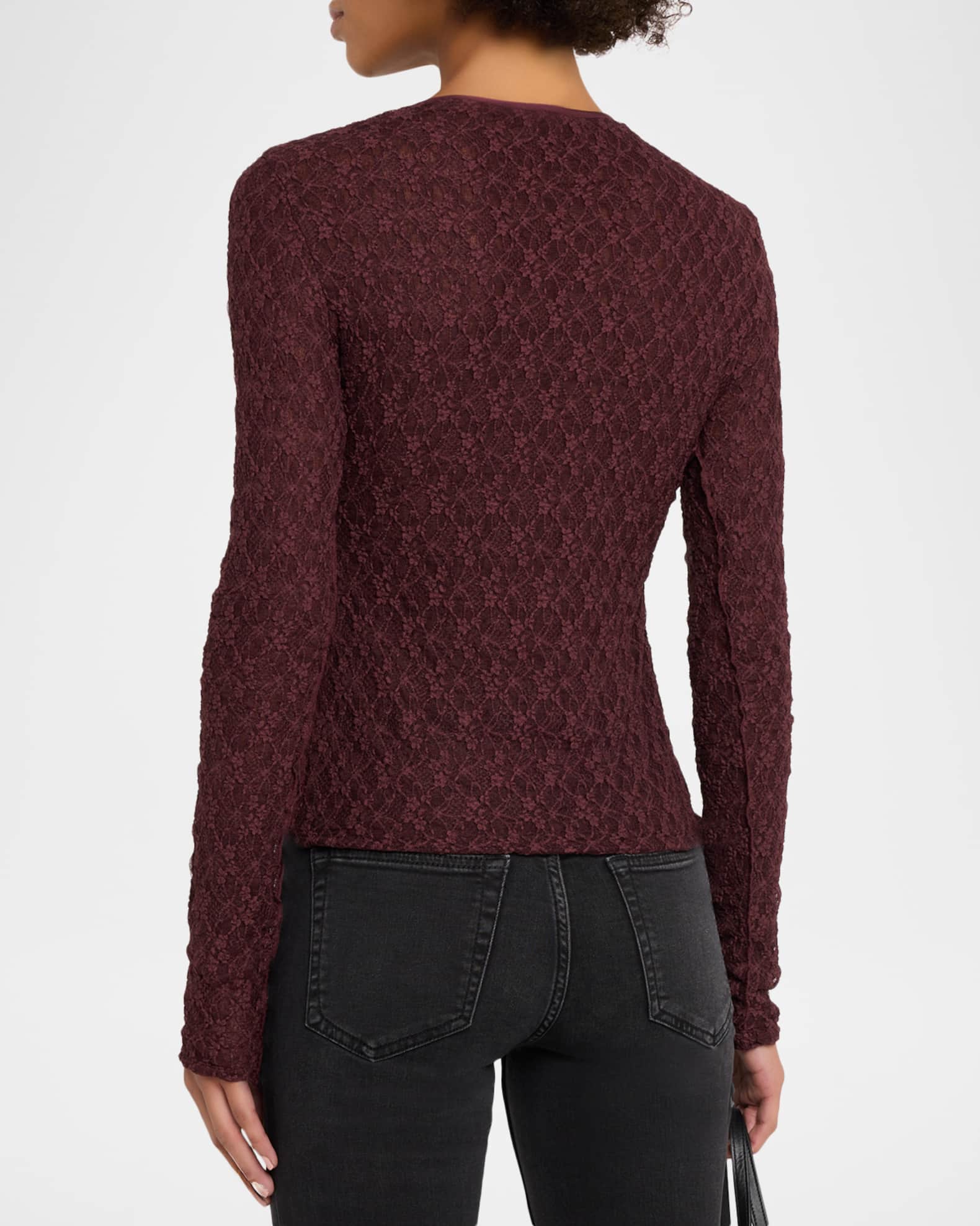 Rag & Bone Ellie Lace Long-Sleeve Top | Neiman Marcus