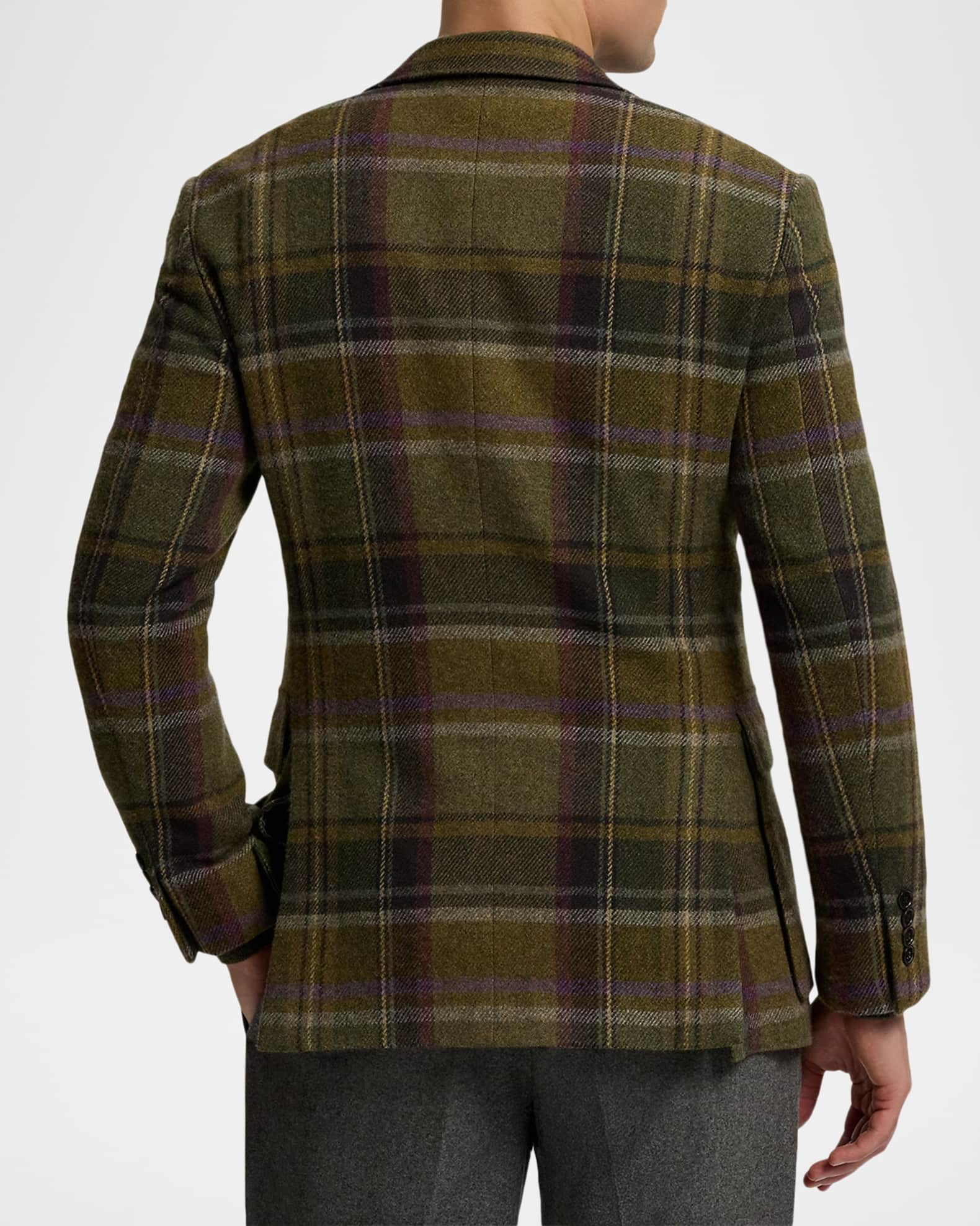 Ralph Lauren Purple Label Men's Kent Hand-Tailored Plaid Sport Coat ...