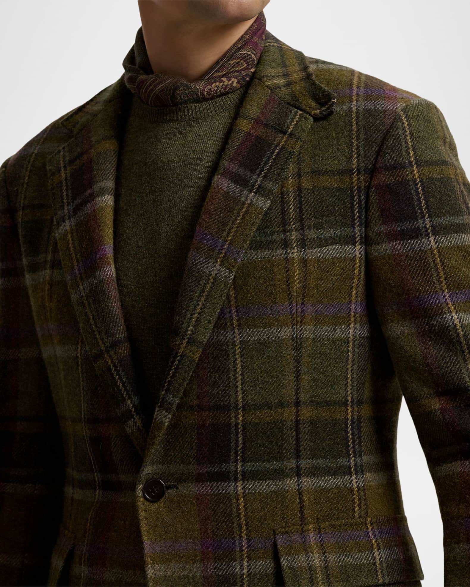 Ralph Lauren Purple Label Men's Kent Hand-Tailored Plaid Sport Coat ...