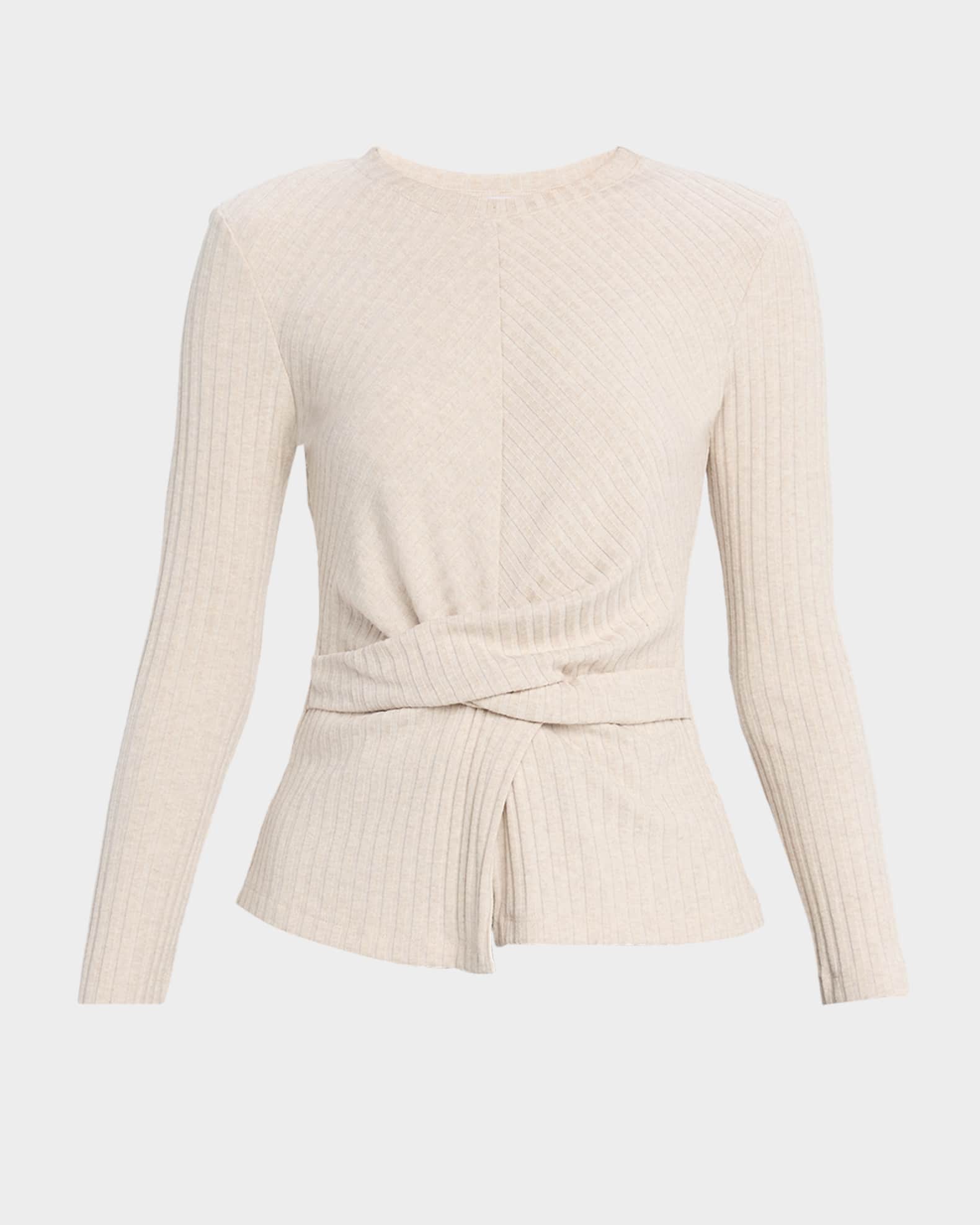 Tanya Taylor Kelsey Long-Sleeve Twist Top | Neiman Marcus