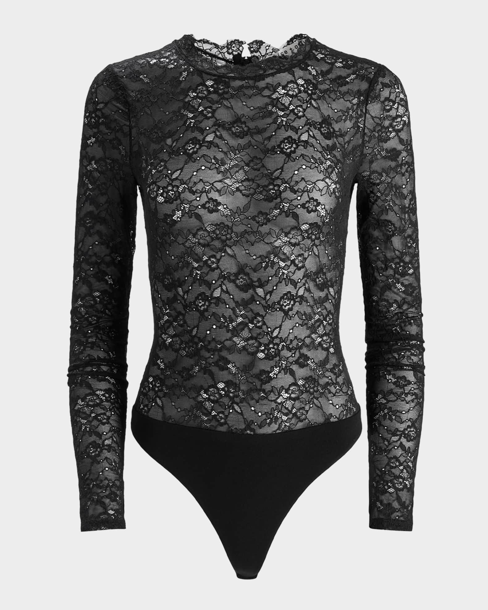 Alice + Olivia Taeyn Lace Bodysuit | Neiman Marcus