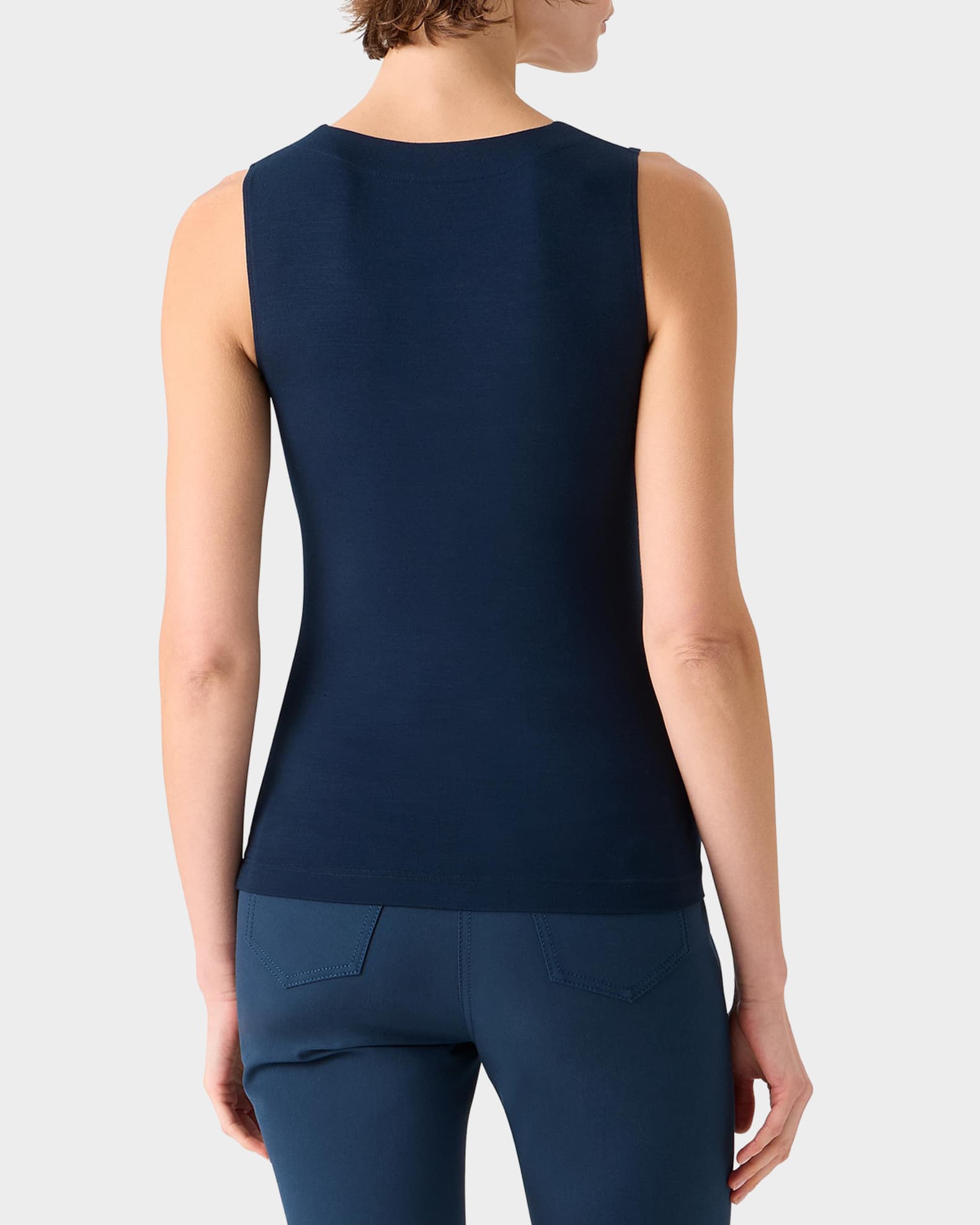 Akris punto Square-Neck Sleeveless Top | Neiman Marcus