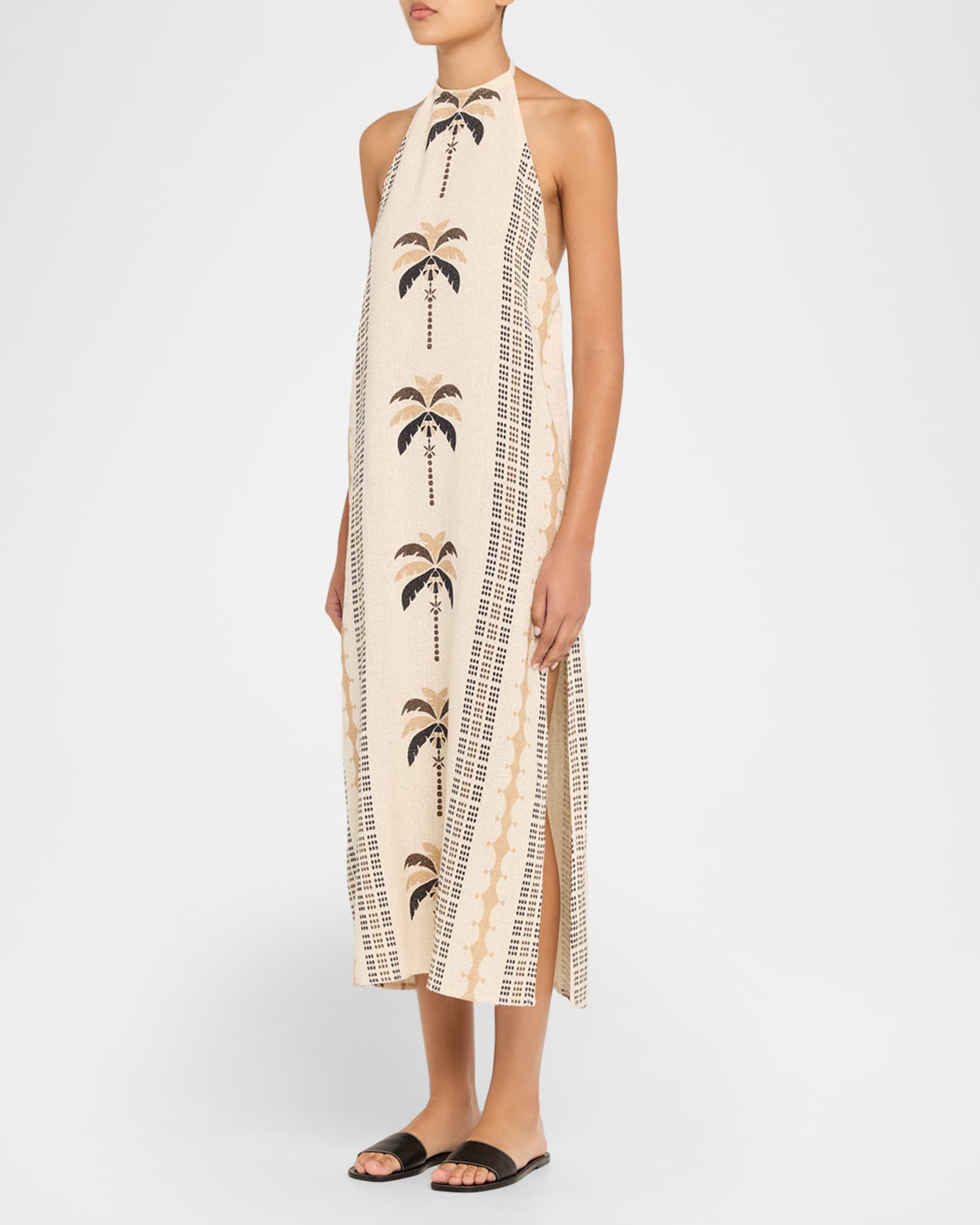 Ramy Brook Gardenia Halter Midi Dress | Neiman Marcus