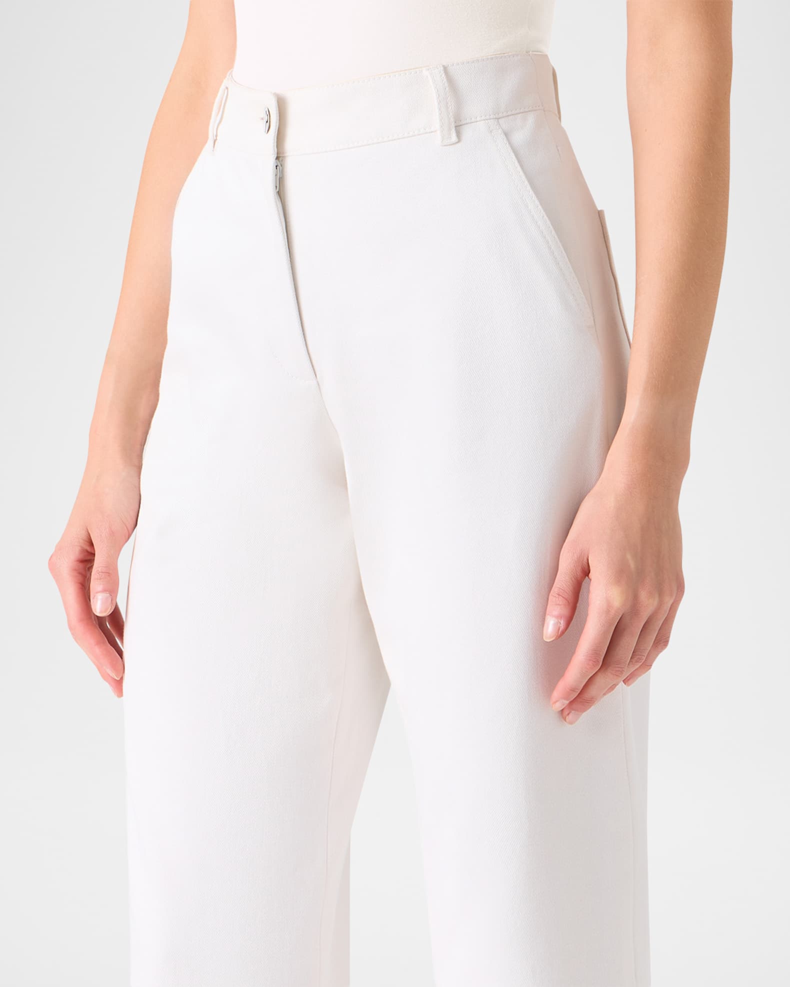 Akris Finnian Wide-Leg Denim Pants | Neiman Marcus