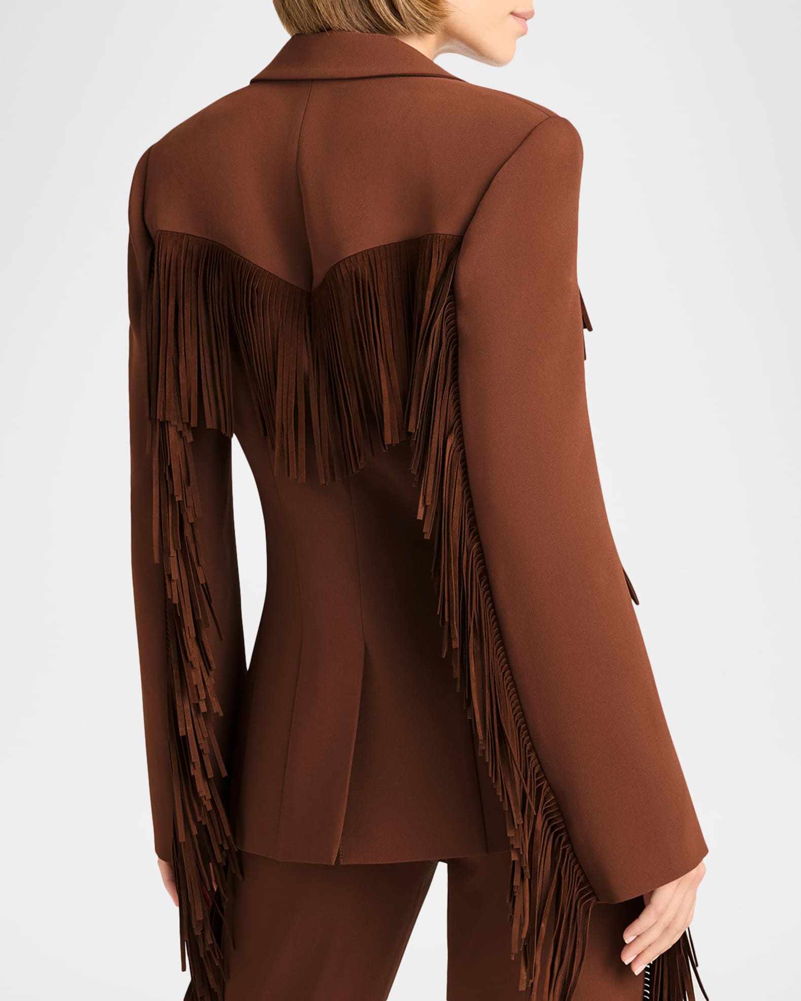 Cinq a Sept Cheyenne Suede Fringe Blazer | Neiman Marcus