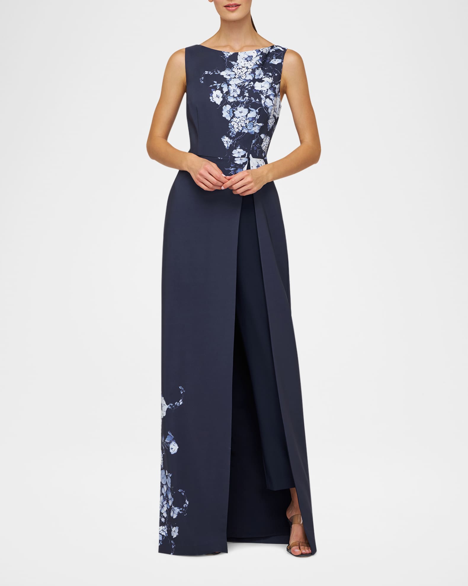 Kay Unger New York Esti Walk Thru Sleeveless Jumpsuit | Neiman Marcus