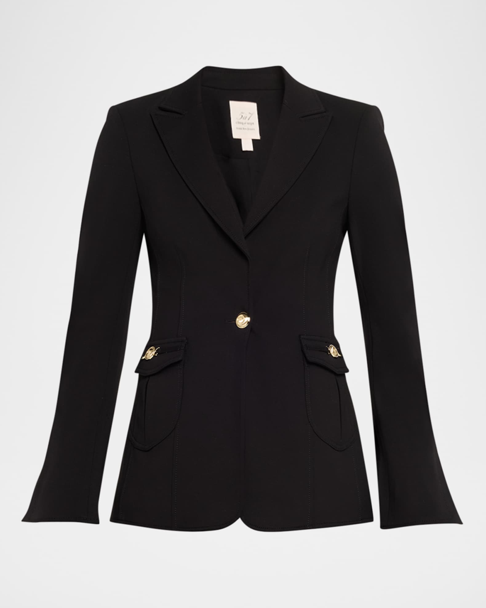 Cinq a Sept Sable Tapered Single-Breasted Blazer | Neiman Marcus