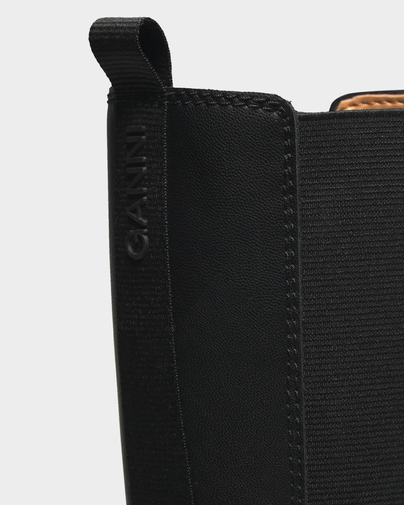 Ganni Cleated Leather High Chelsea Boots | Neiman Marcus