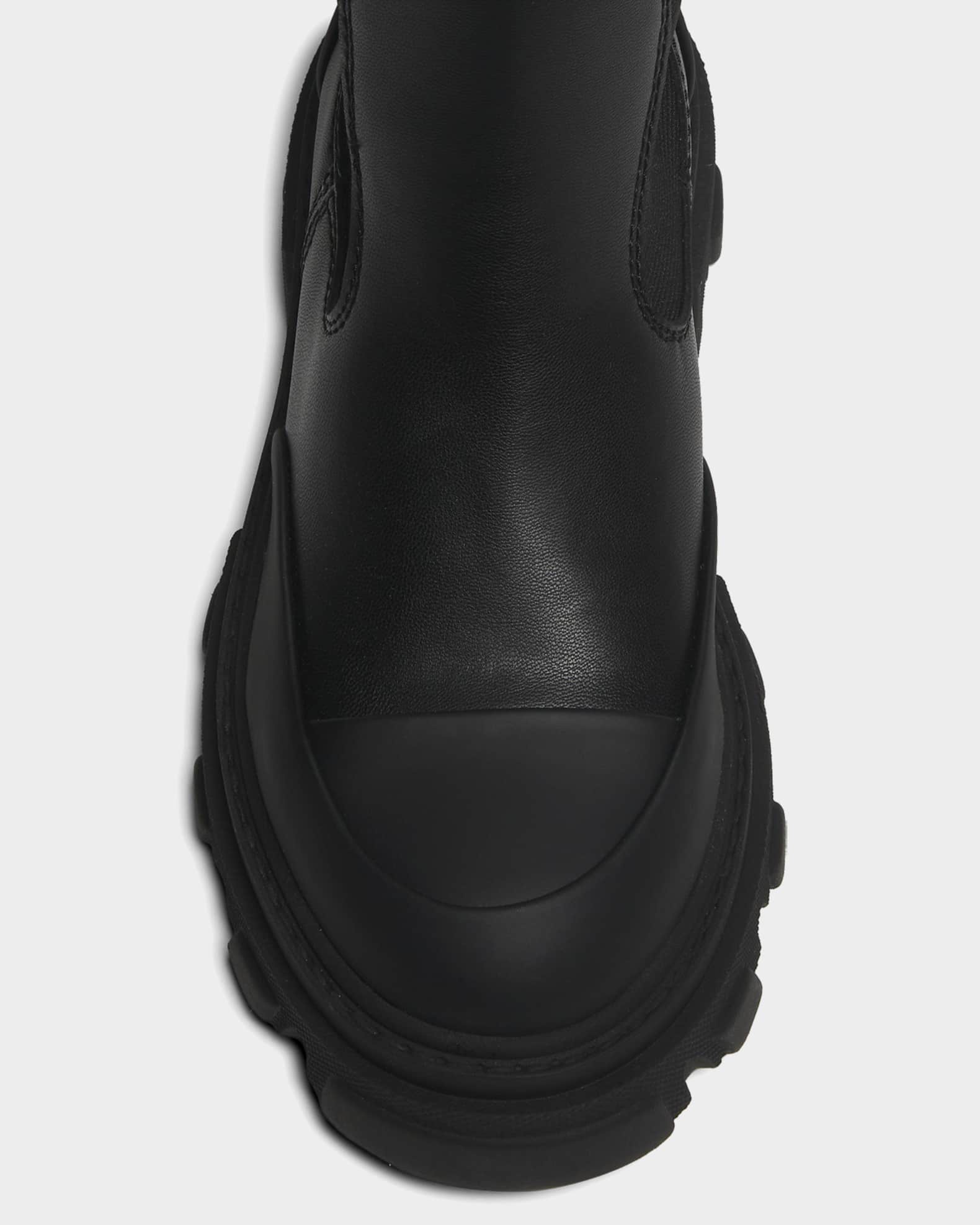 Ganni Cleated Leather High Chelsea Boots | Neiman Marcus
