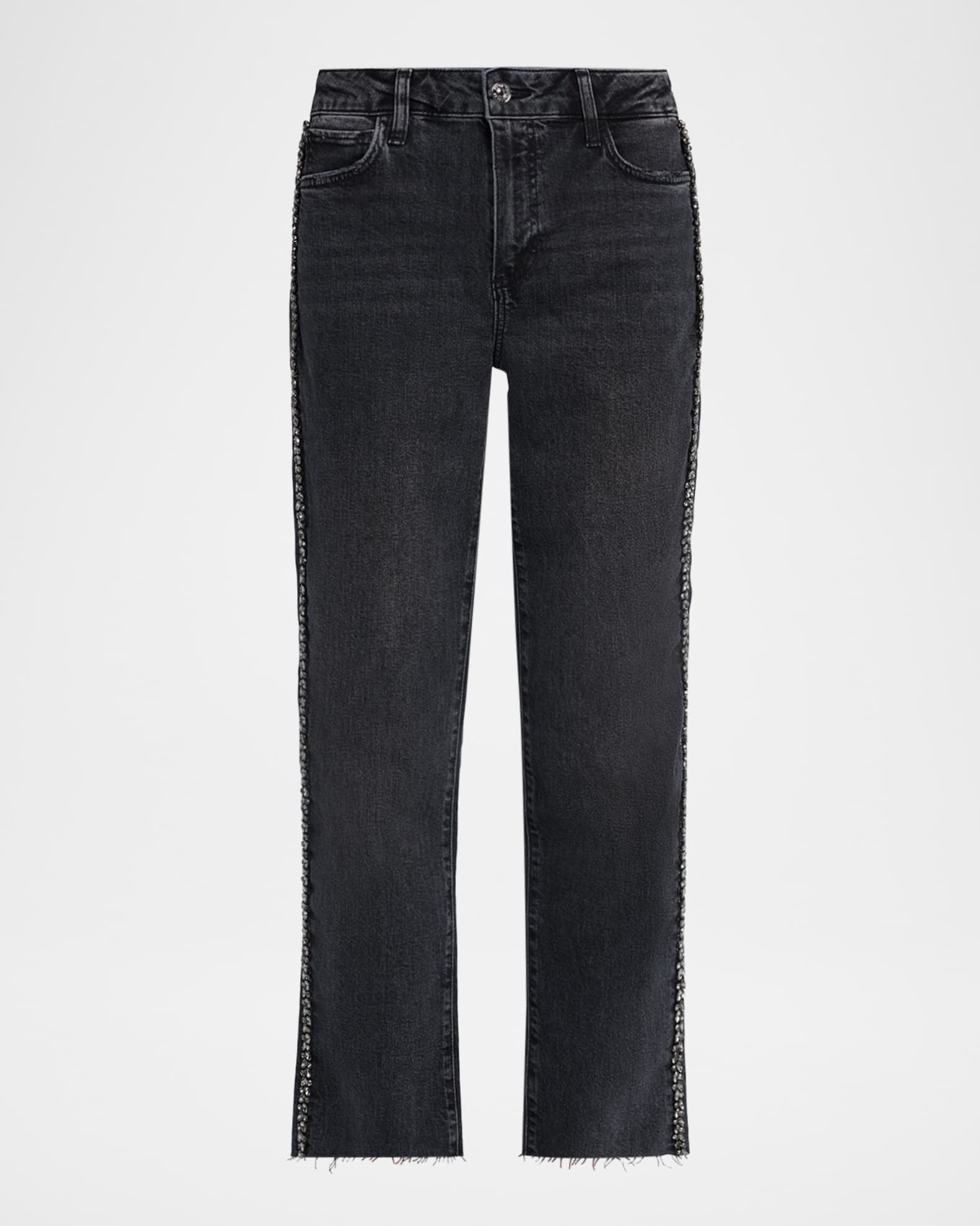 PAIGE Mason Embellished Ankle-Length Jeans | Neiman Marcus