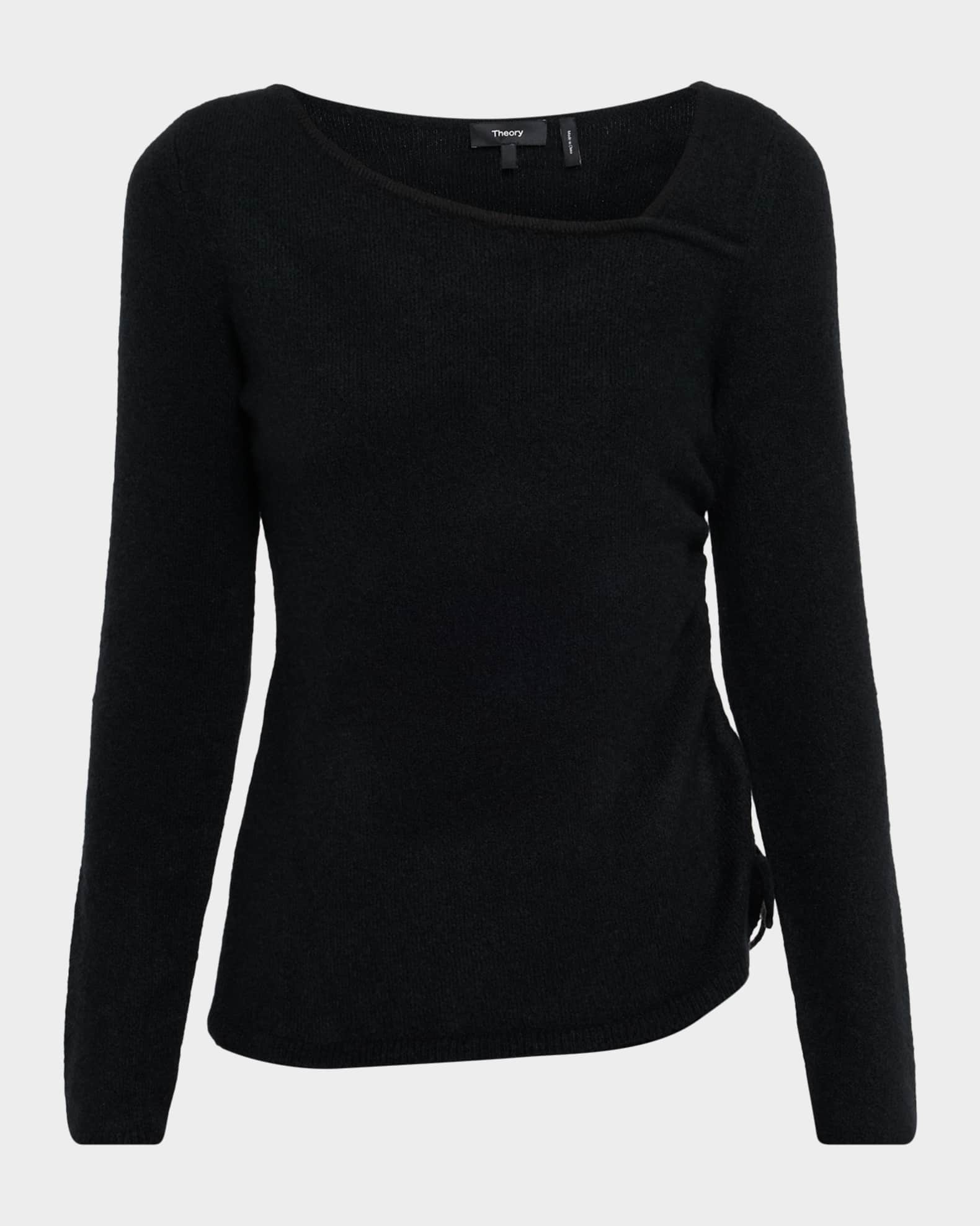 Theory Cashmere-Blend Asymmetric Sweater | Neiman Marcus